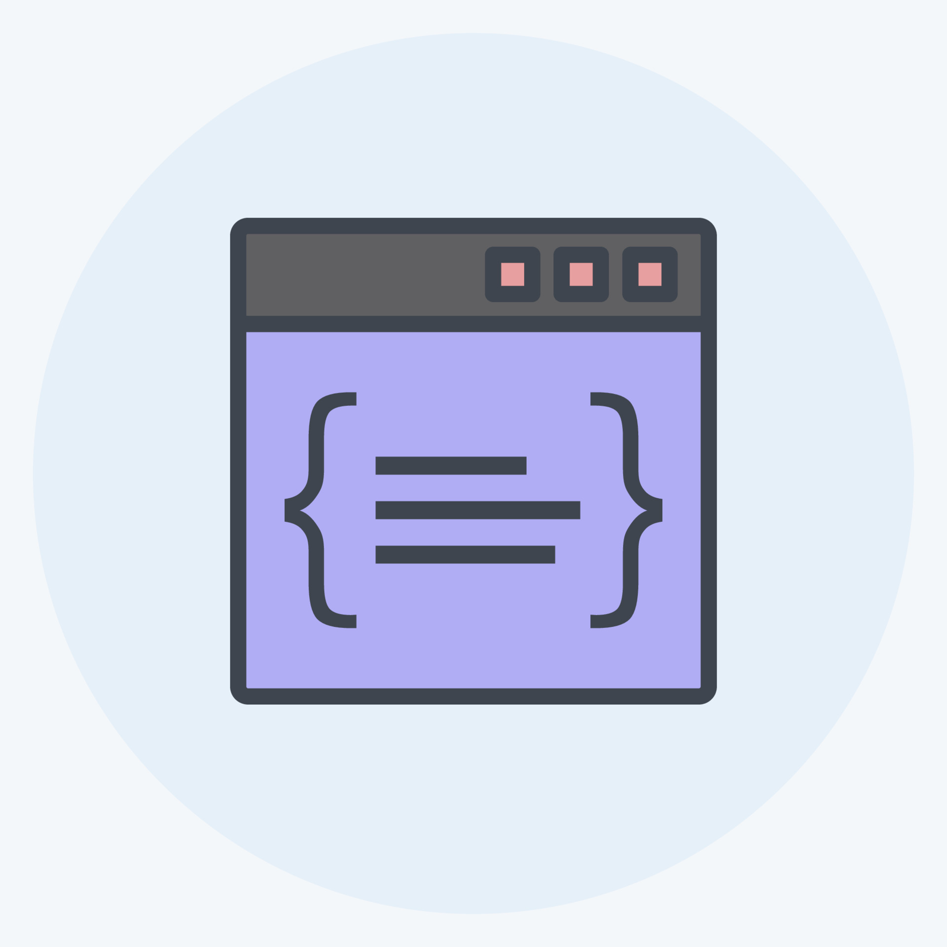 Icon Code Suitable For Programming Symbol Color Mate Style Simple