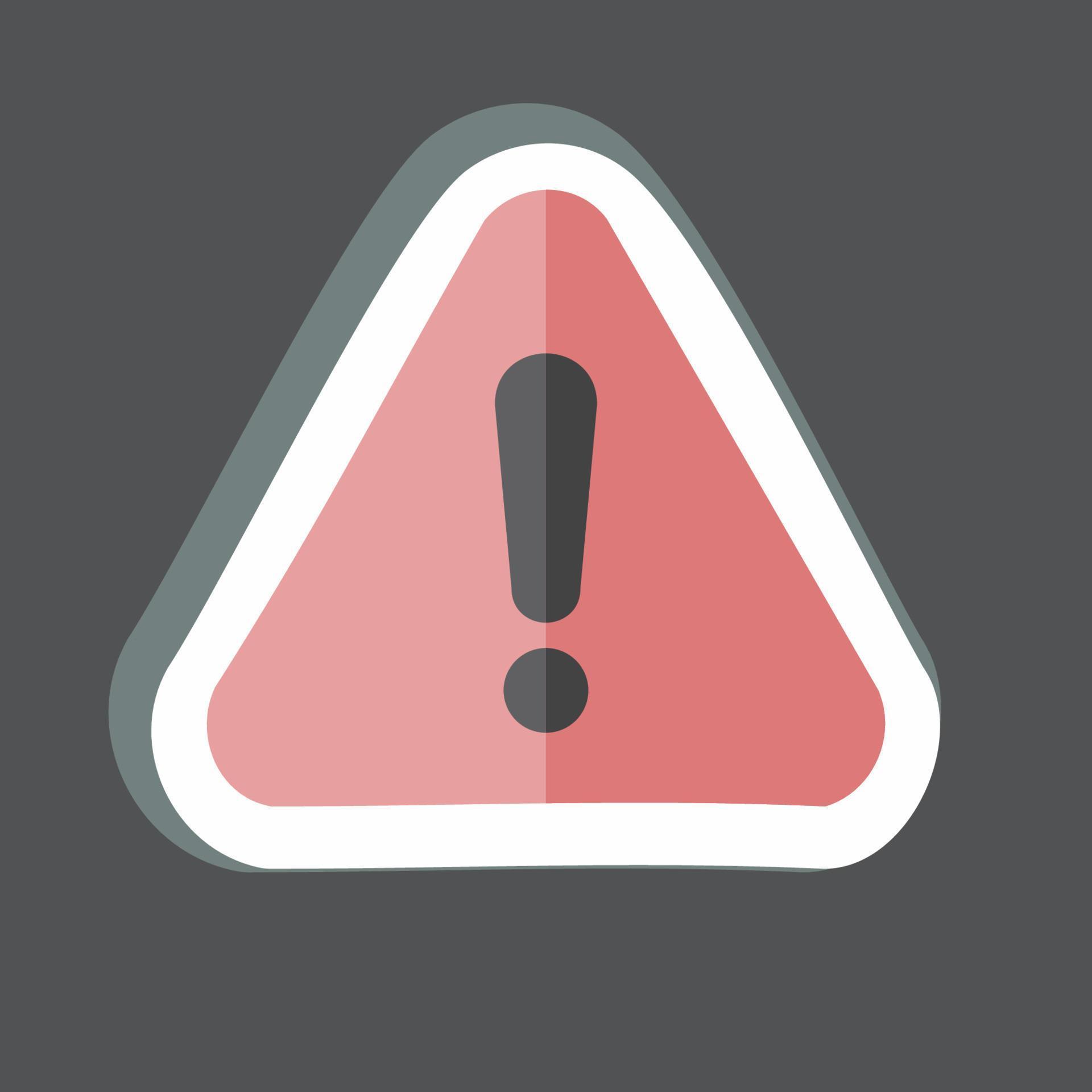 Sticker Warning Sign. suitable for Programming symbol. simple design ...