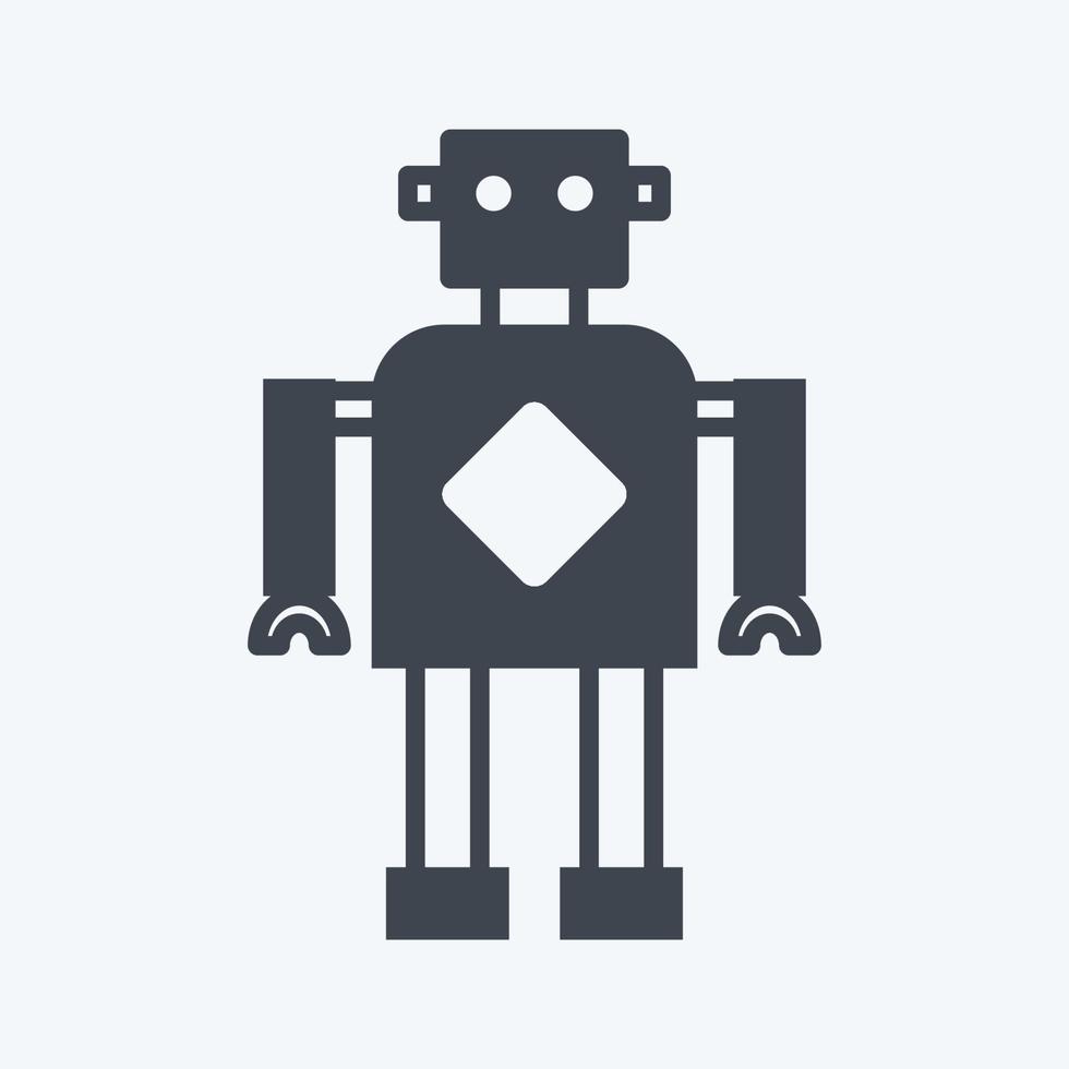 Icon Robotics Suitable For Data Analytics Symbol Glyph Style Simple Design Editable Design