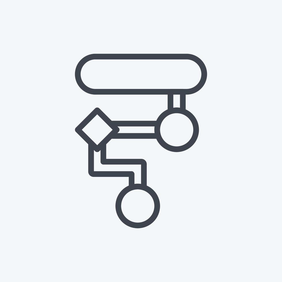 Icon Design Algorithm Suitable For Data Analytics Symbol Line Style Simple Design Editable