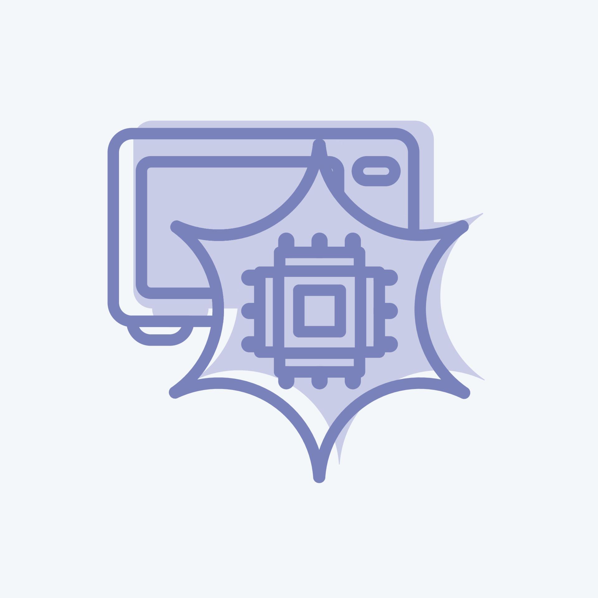 Icon Neural Engineering Suitable For Data Analytics Symbol Two Tone Style Simple Design