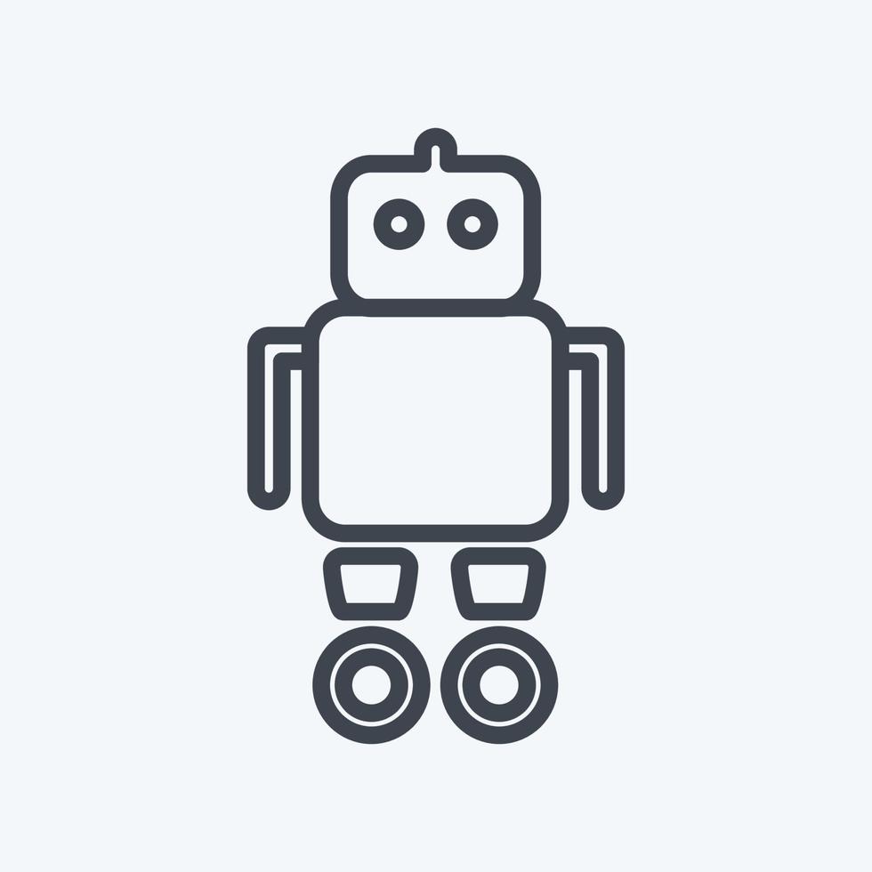 Icon Robot. suitable for Toy symbol. line style. simple design editable ...