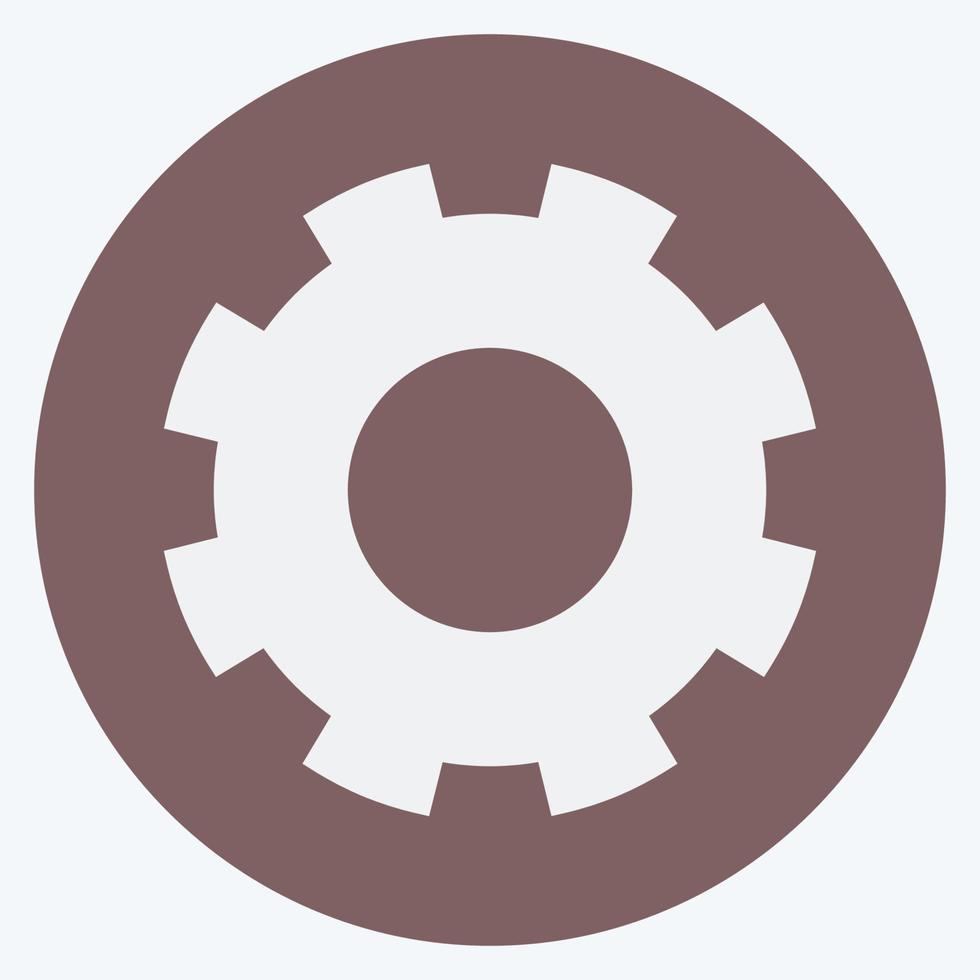 Icon Settings Suitable For Mobile Apps Symbol Color Mate Style Simple Design Editable Design