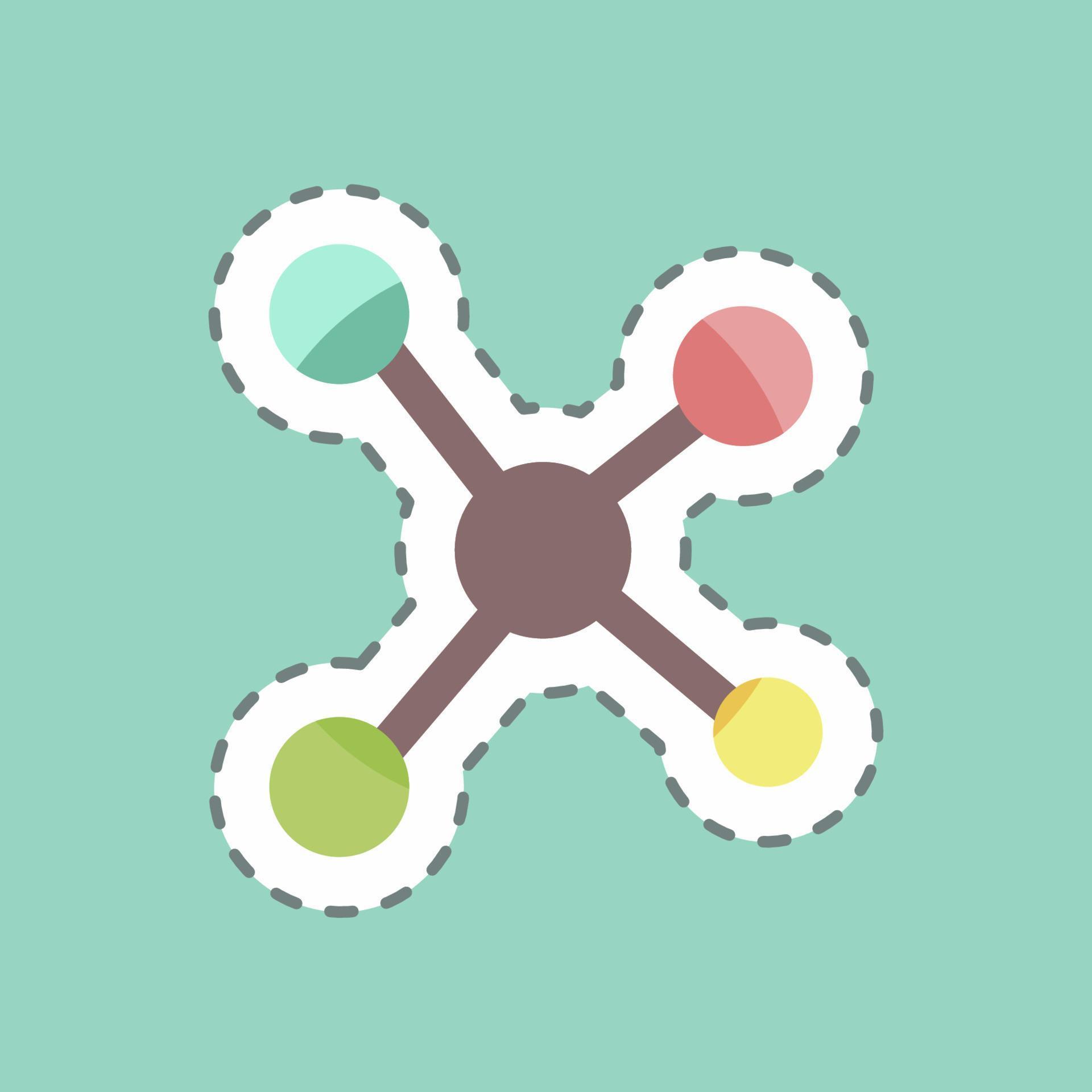 Sticker line cut Networks. suitable for IT Services symbol. simple ...