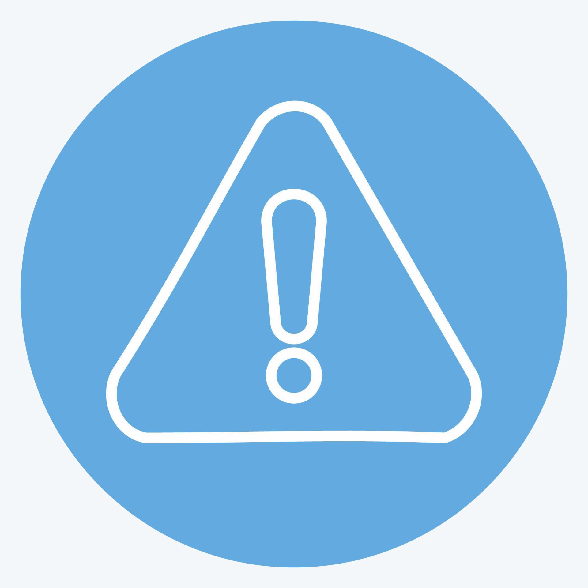 Icon Warning Sign. suitable for Programming symbol. blue eyes style ...