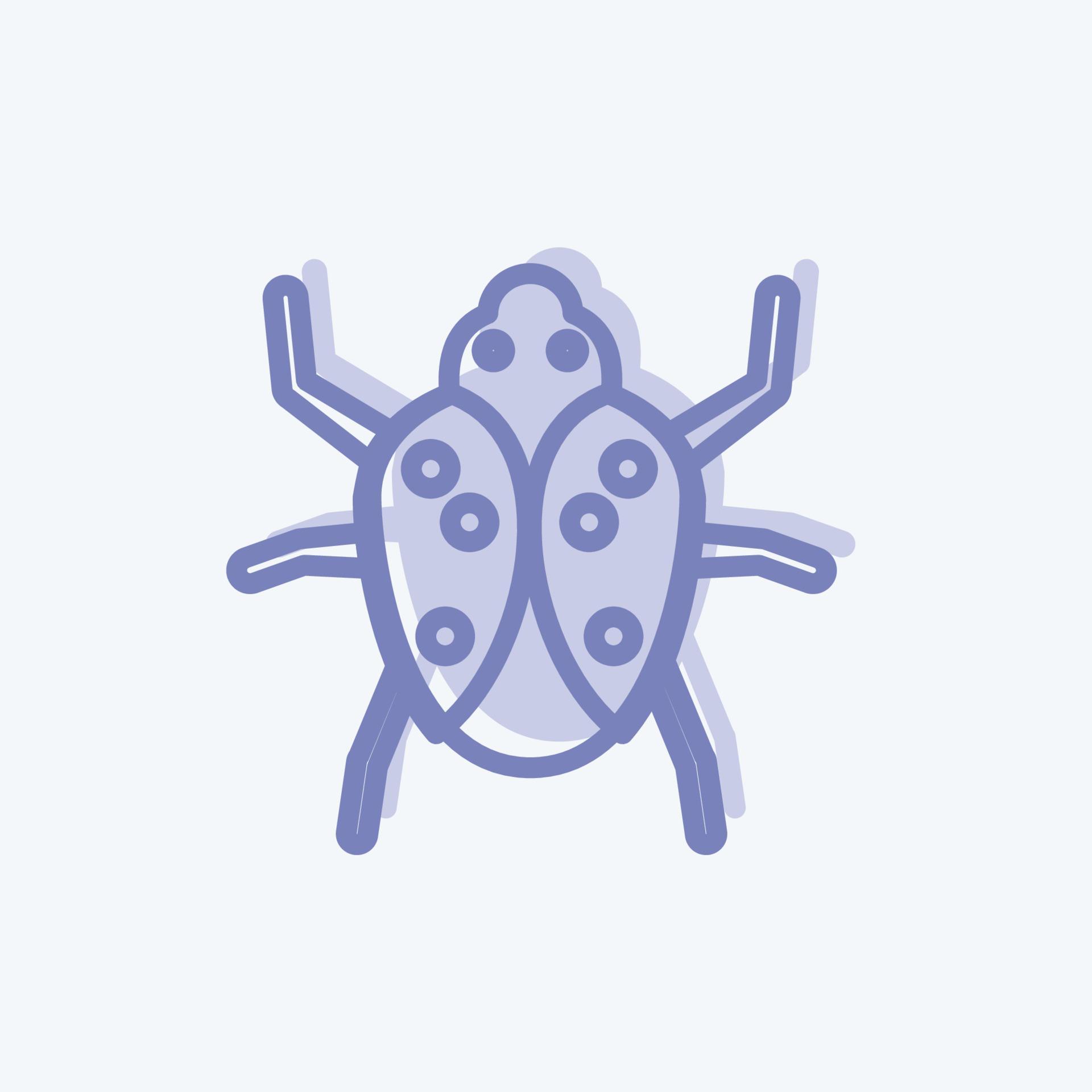 Icon Bug. suitable for Animal symbol. two tone style. simple design editable. design template ...