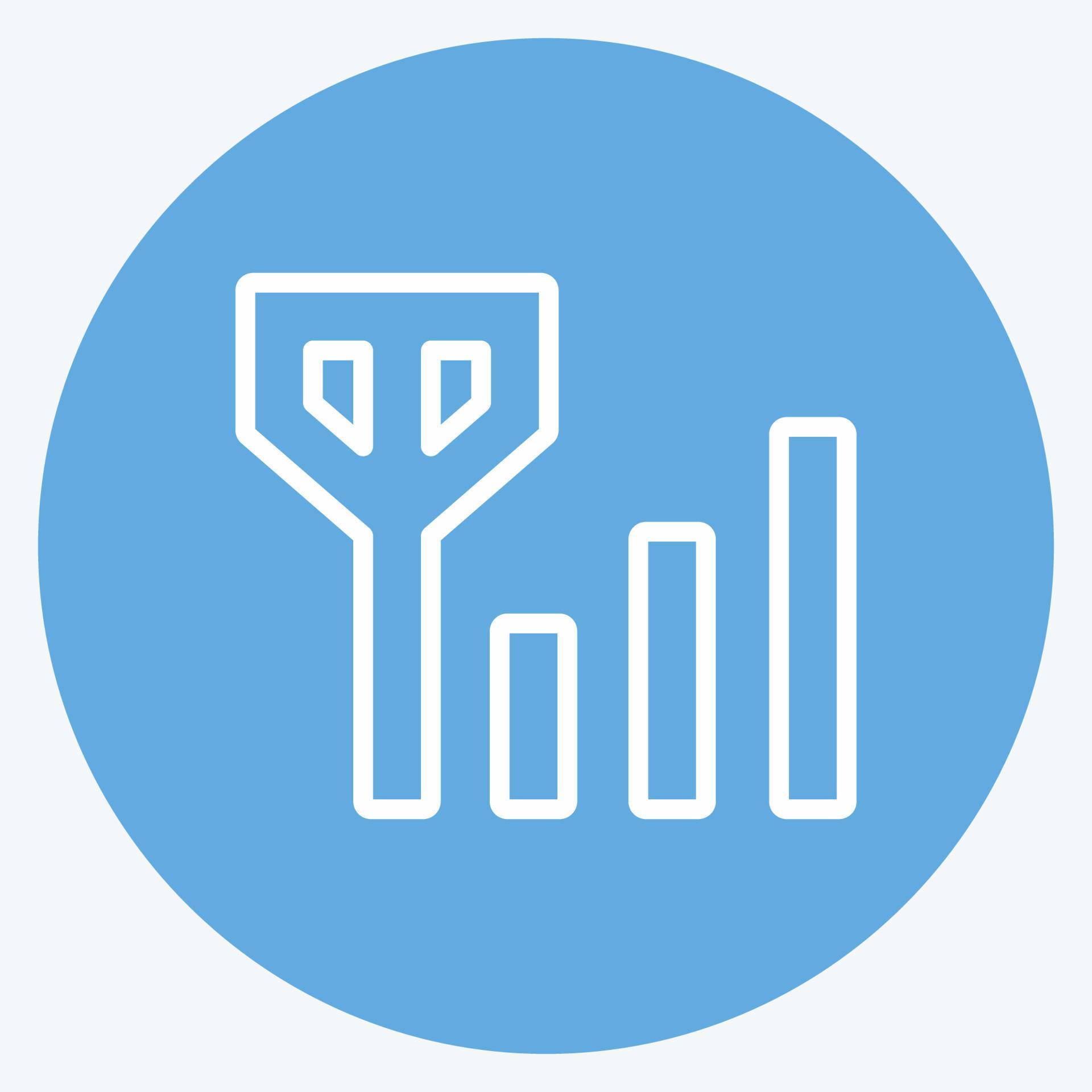 Icon Signals Suitable For Mobile Apps Symbol Blue Eyes Style Simple Design Editable Design