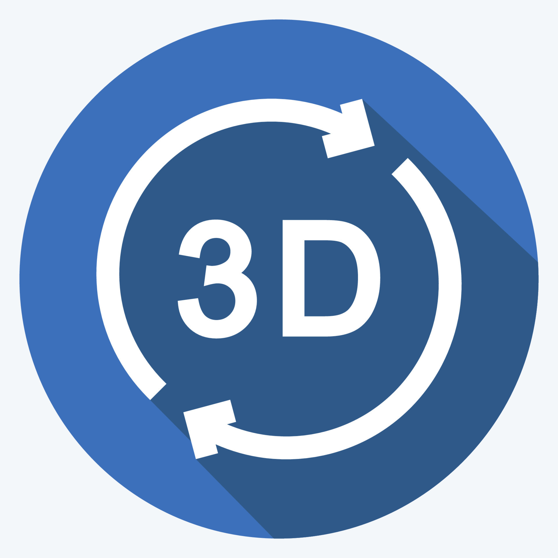Icon 3D Rotation. suitable for Infographics symbol. long shadow style ...