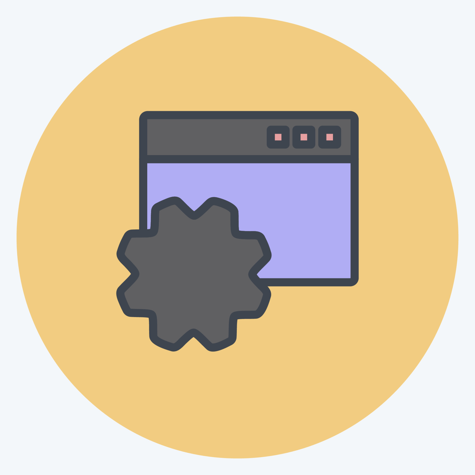 Icon Browser Configurations Suitable For Programming Symbol Color Mate Style Simple Design