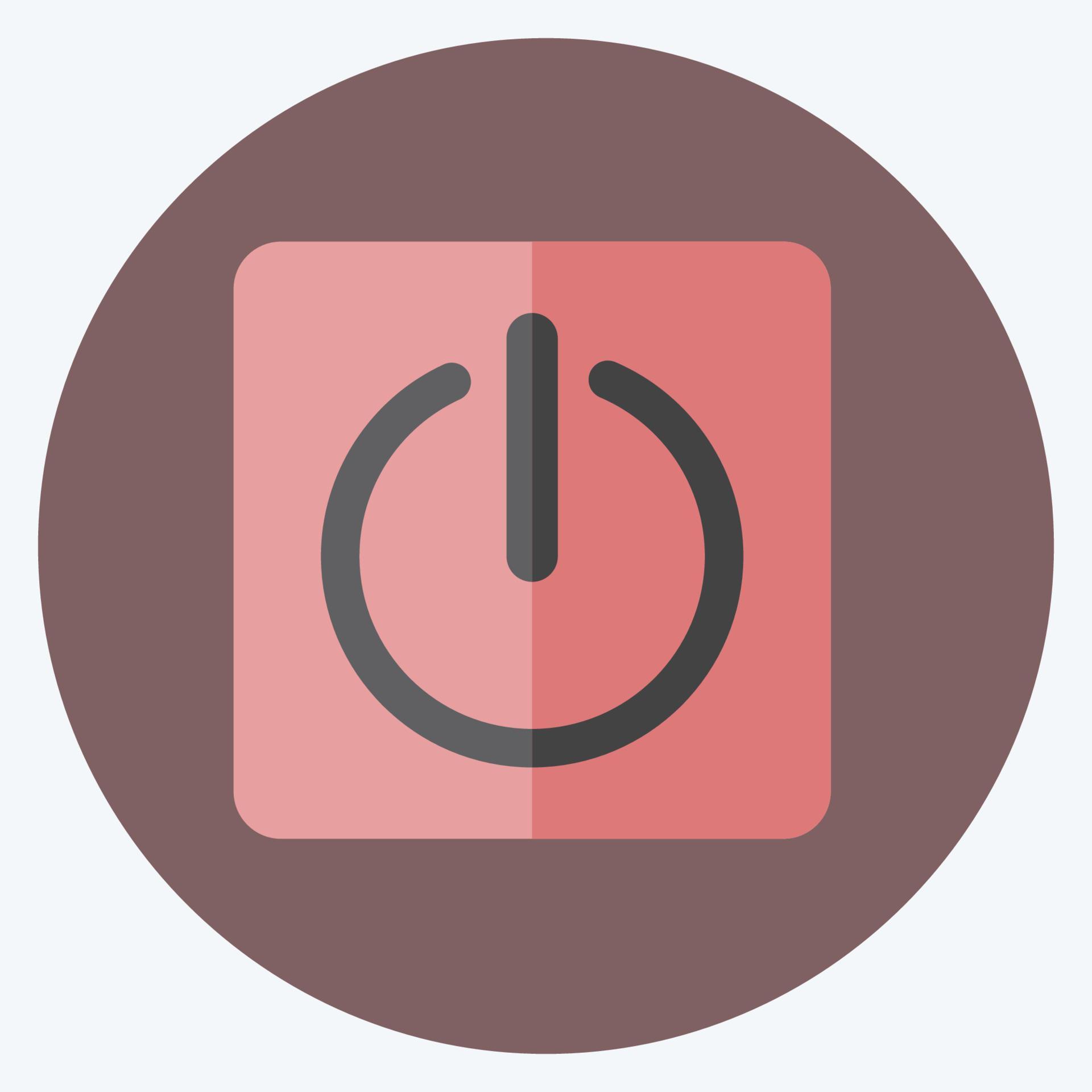 Icon Power Button. suitable for Programming symbol. flat style. simple ...