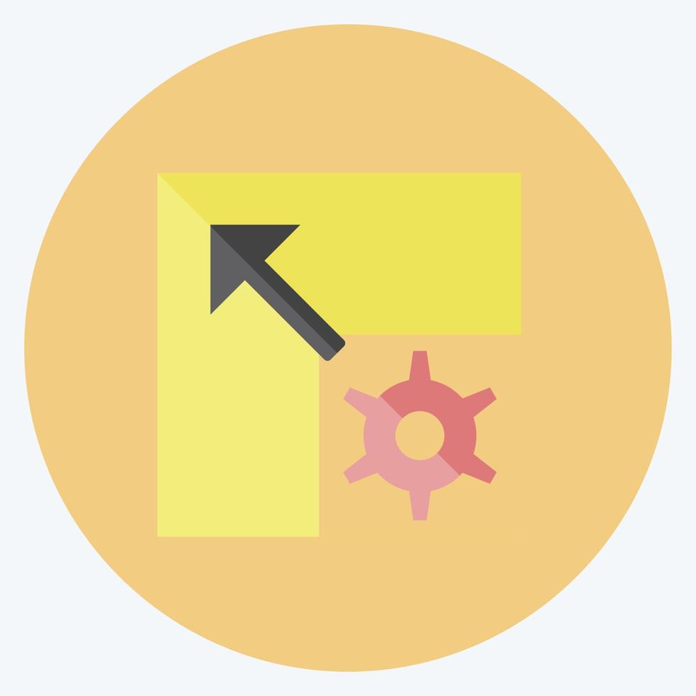 Icon Scalable System Suitable For Data Analytics Symbol Flat Style Simple Design Editable