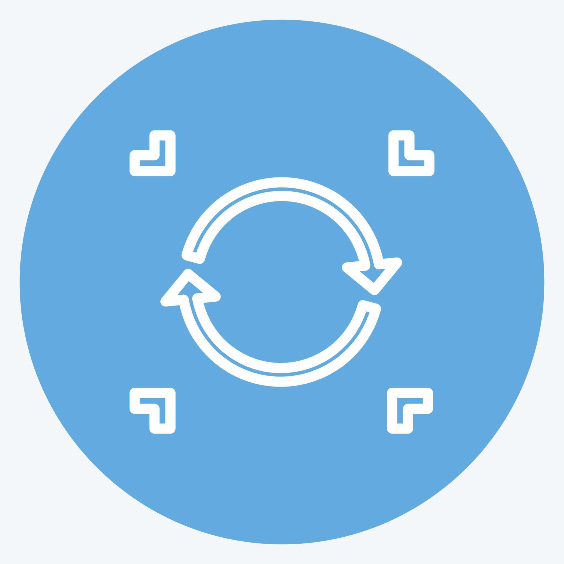 Icon Data Synchronization. suitable for data analytics symbol. blue eyes style. simple design ...