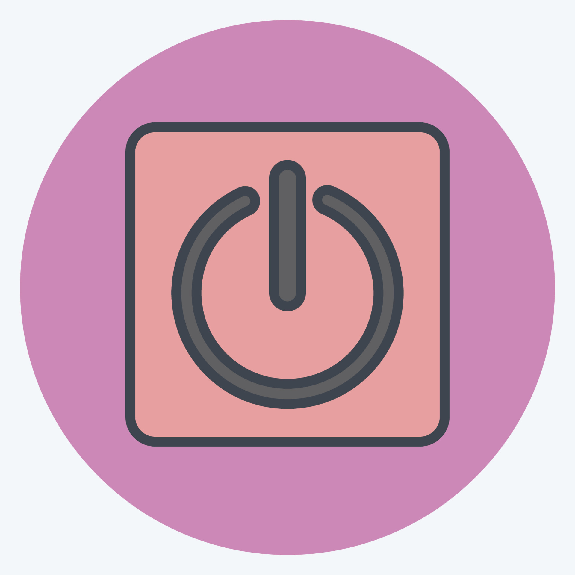 Icon Power Button. suitable for Programming symbol. color mate style. simple design editable ...