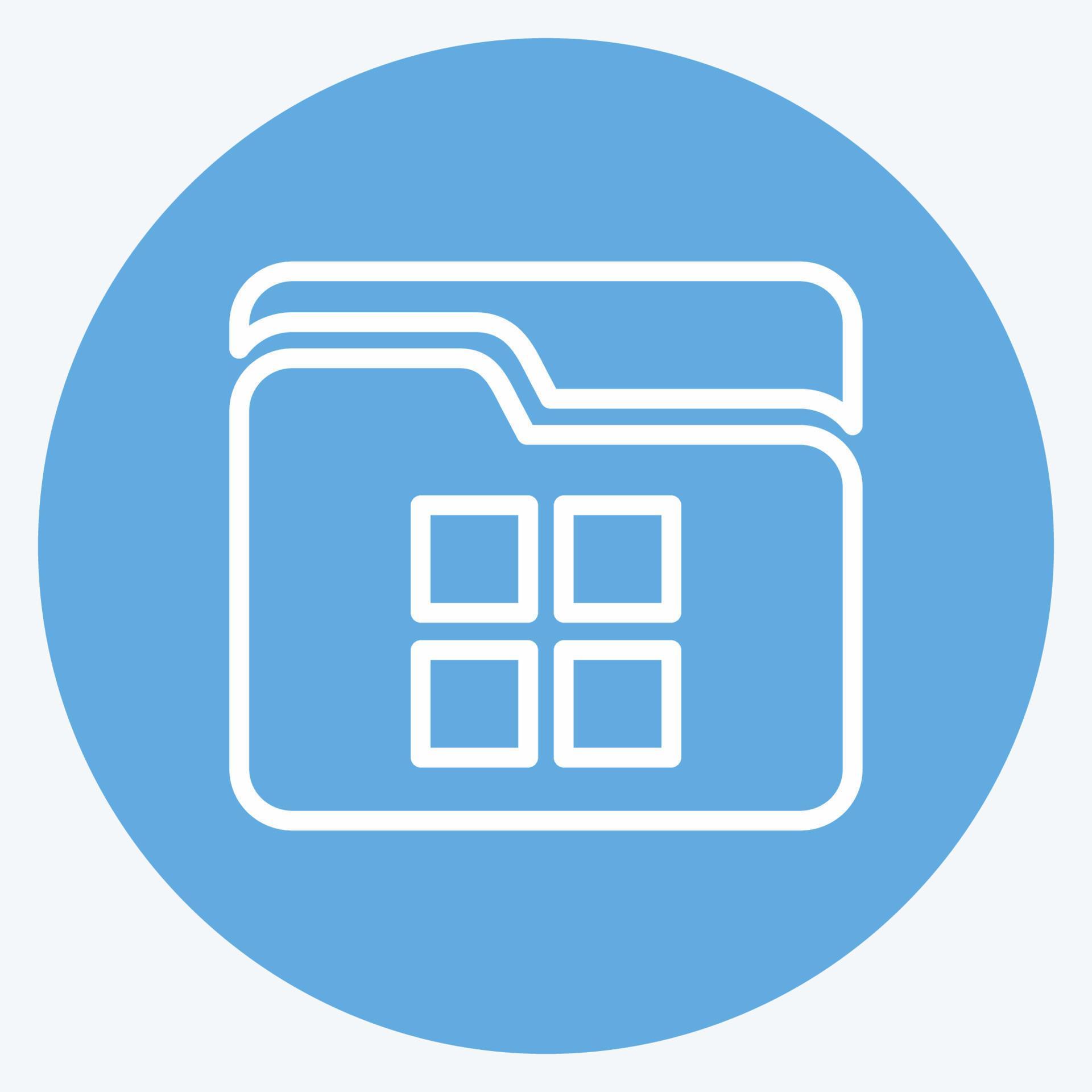 Icon File Manager. suitable for Mobile Apps symbol. blue eyes style ...