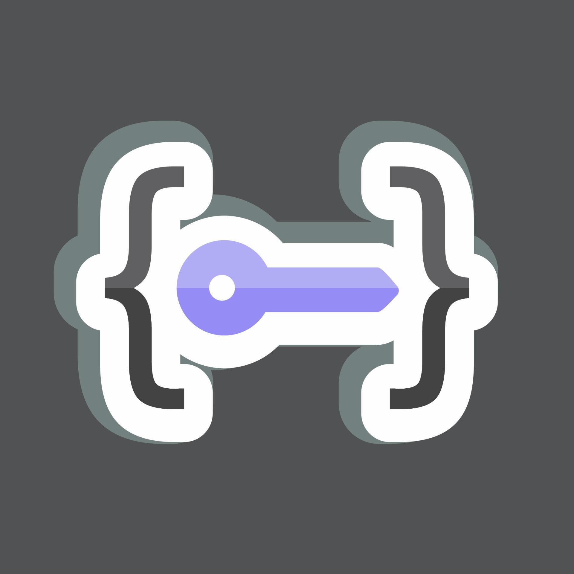 Sticker Unlock Code. suitable for Programming symbol. simple design ...