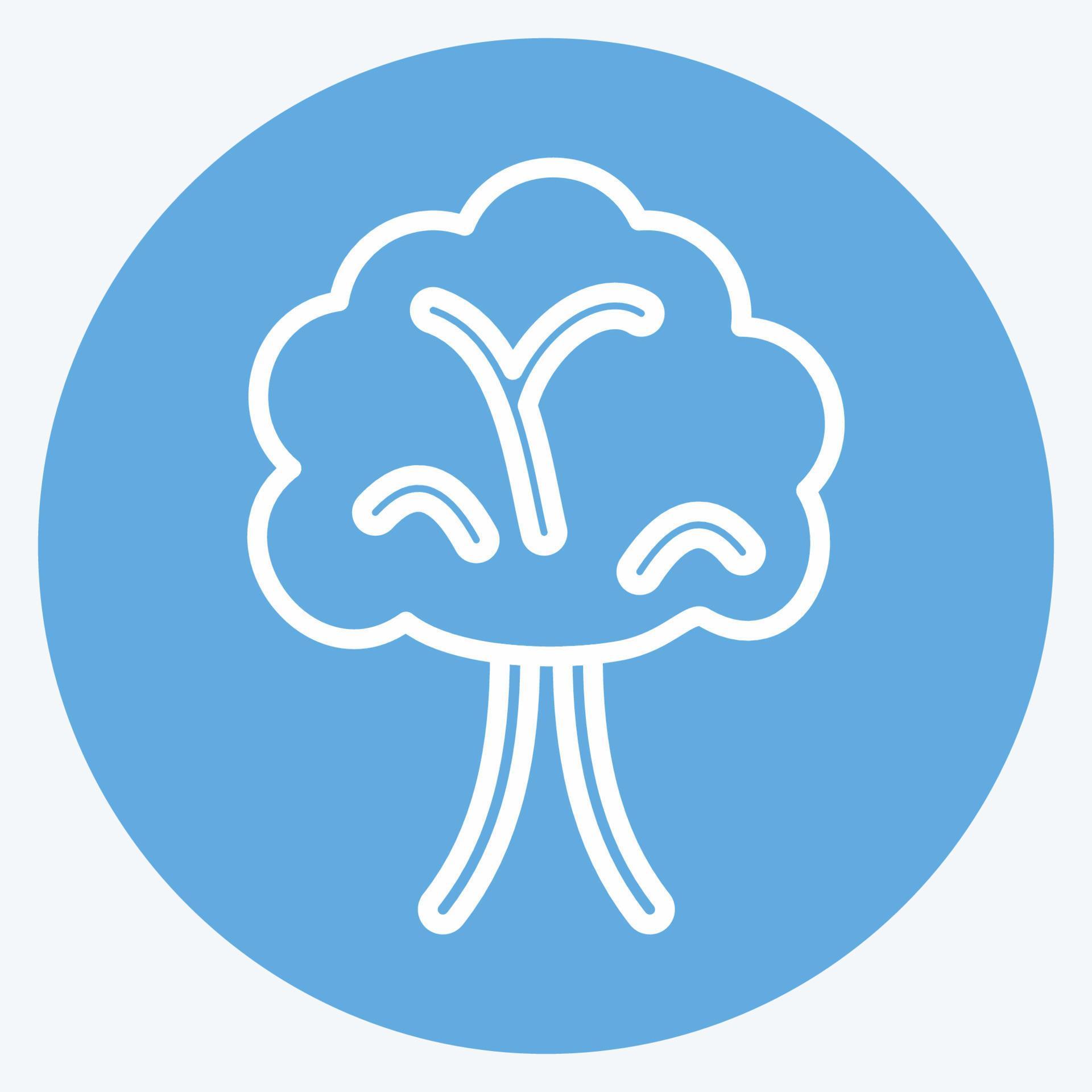 Icon Tree. suitable for garden symbol. blue eyes style. simple design ...