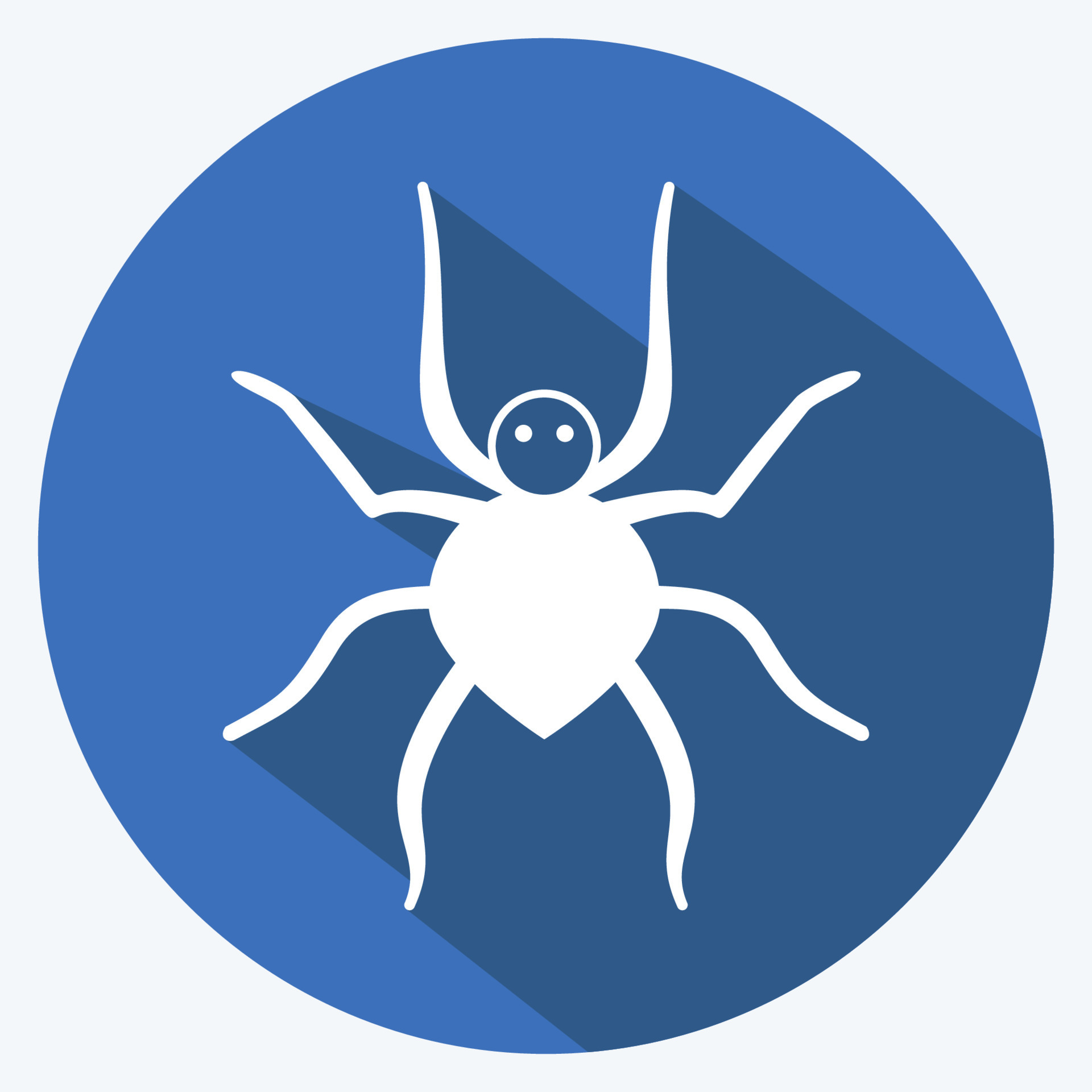 Icon Spider. suitable for animal symbol. long shadow style. simple ...