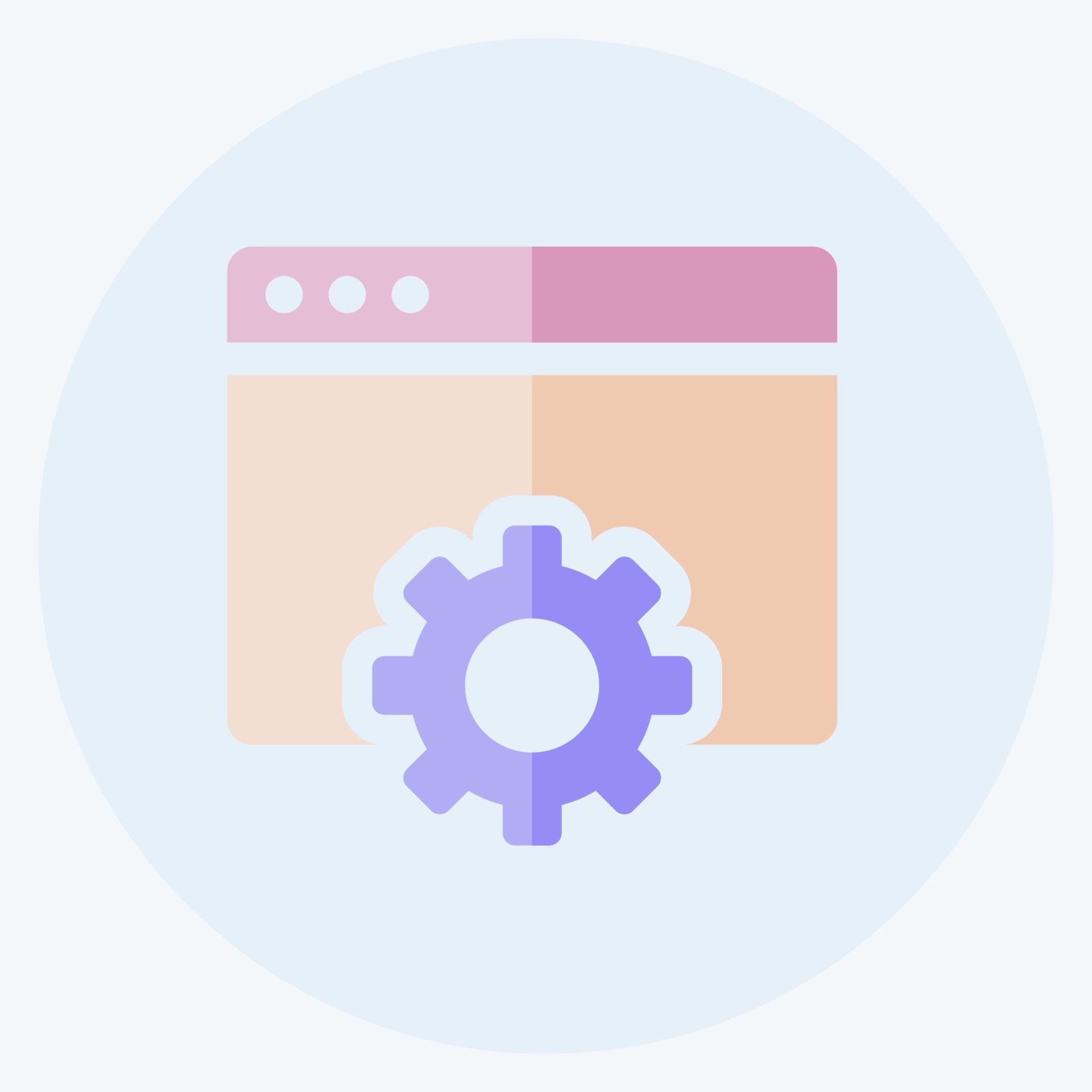 Icon Browser Settings Suitable For User Interface Symbol Flat Style Simple Design Editable