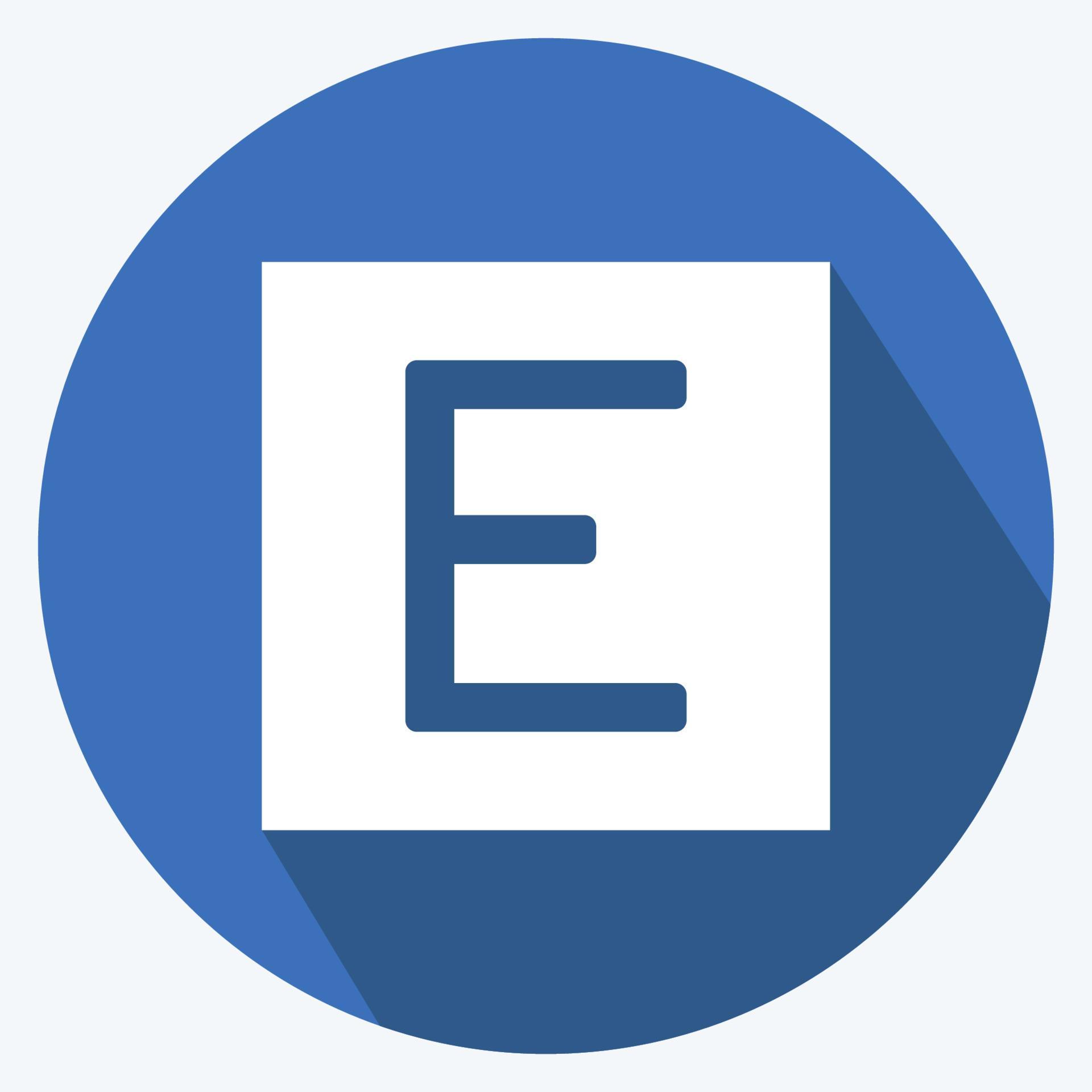 Icon Edge. suitable for Mobile Apps symbol. long shadow style. simple ...