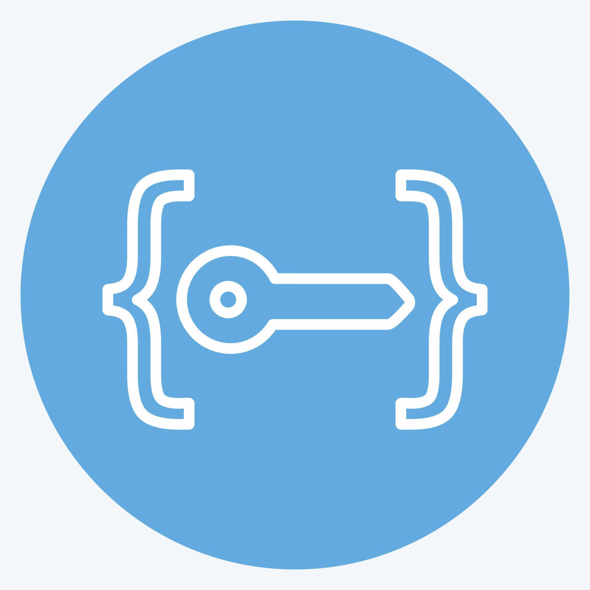 Icon Unlock Code. suitable for Programming symbol. blue eyes style. simple design editable ...