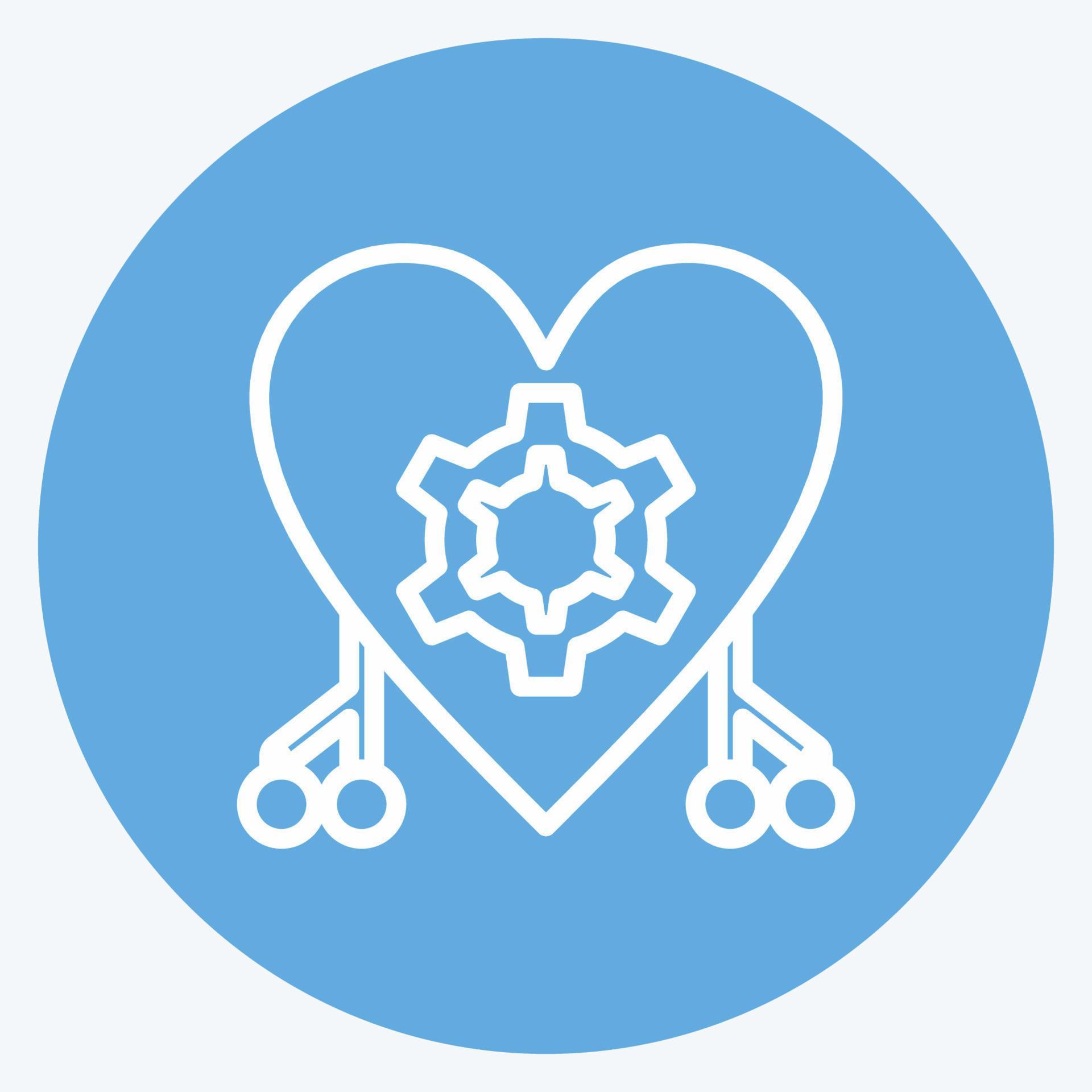 Icon Cybernetics Suitable For Data Analytics Symbol Blue Eyes Style Simple Design Editable