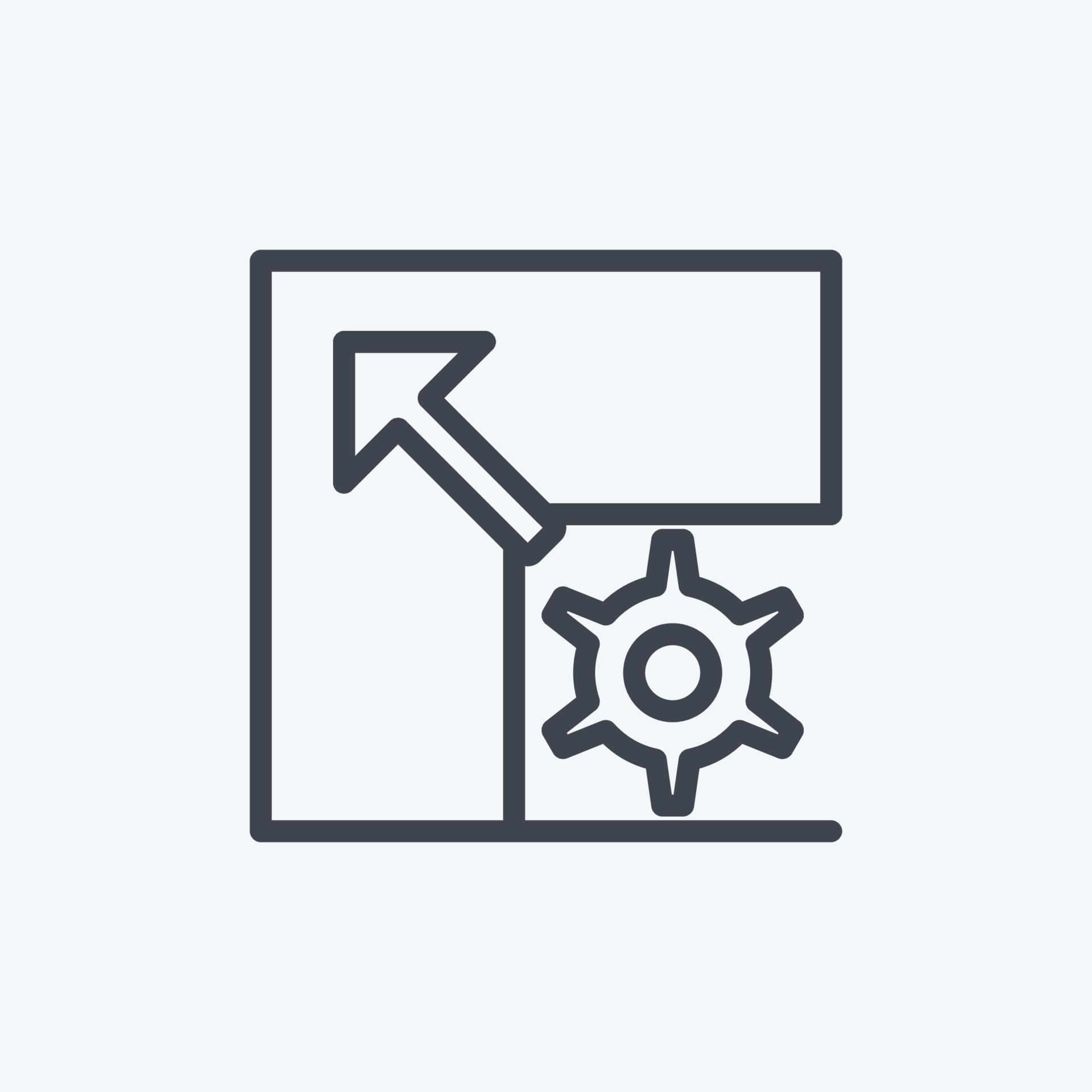 Icon Scalable System Suitable For Data Analytics Symbol Line Style