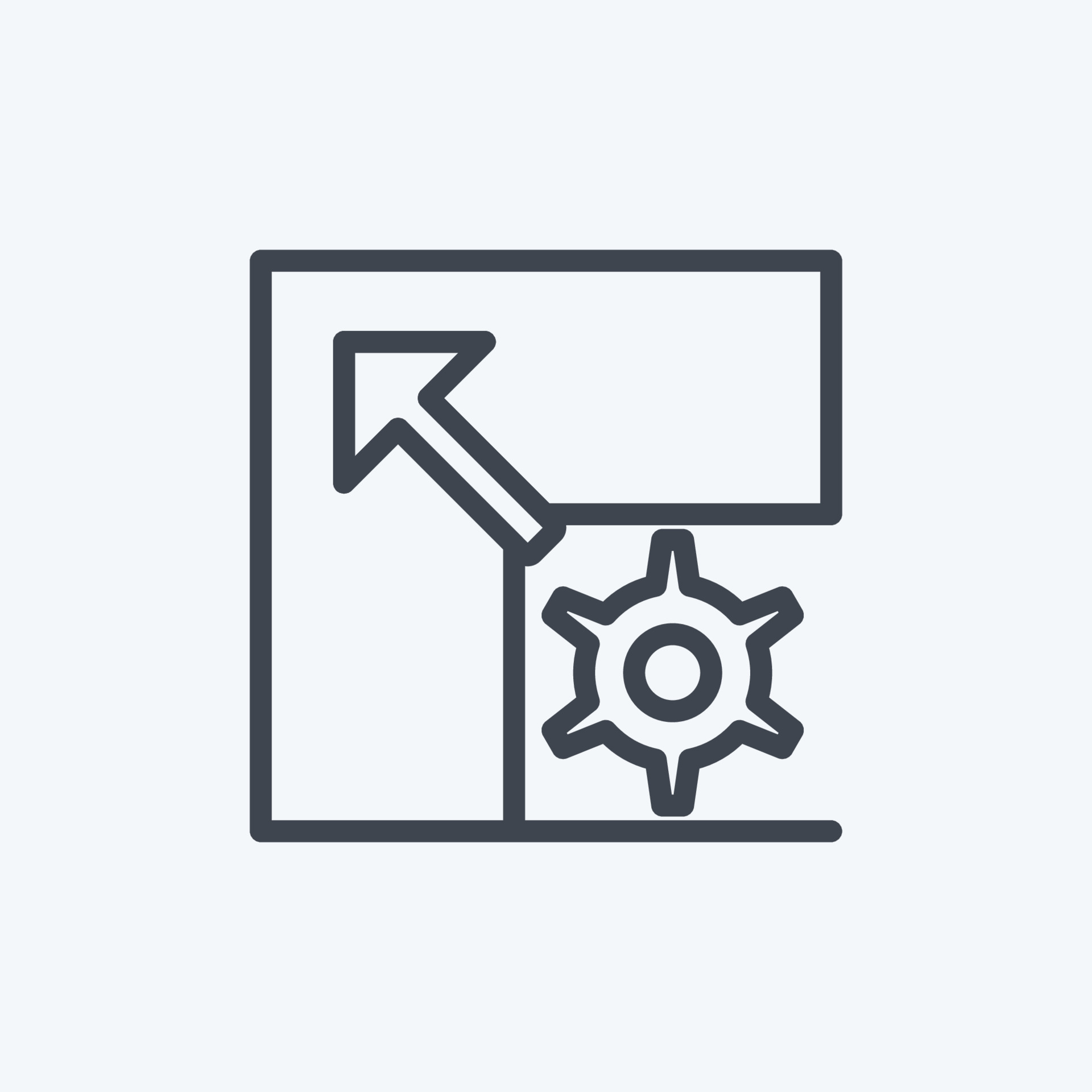 Icon Scalable System Suitable For Data Analytics Symbol Line Style