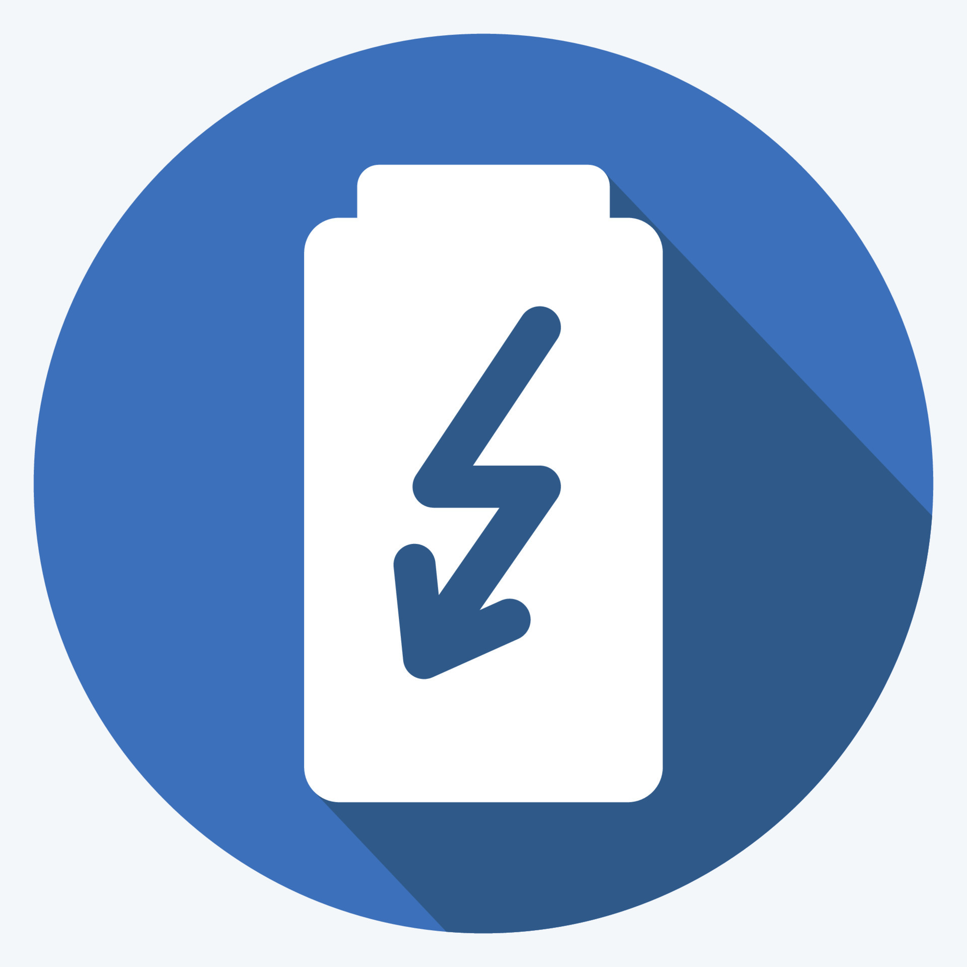 Icon Power Saving Suitable For Mobile Apps Symbol Long Shadow Style Simple Design Editable