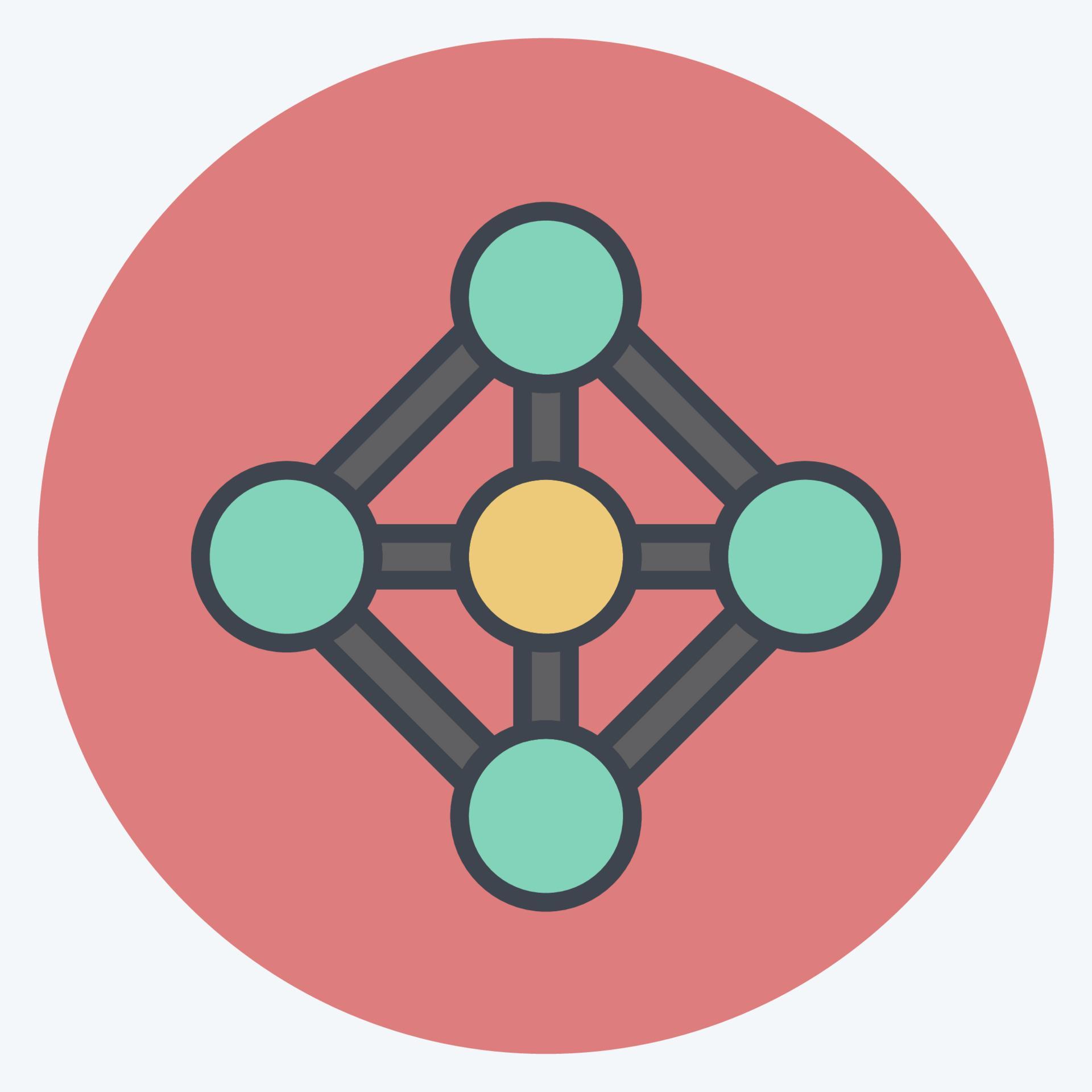 Icon Deep Learning Suitable For Data Analytics Symbol Color Mate