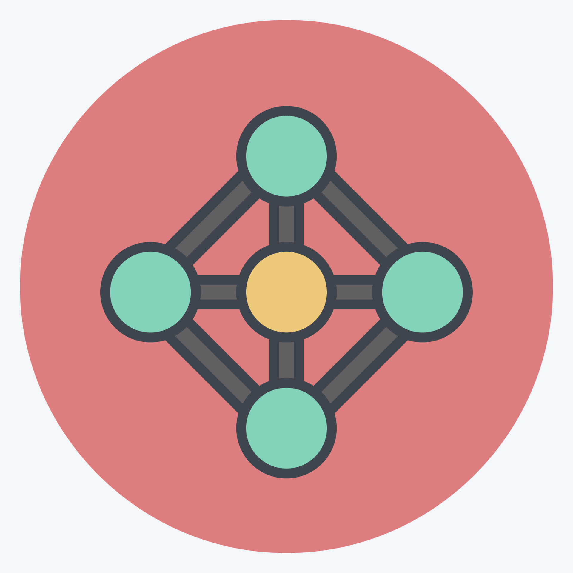 Icon Deep Learning Suitable For Data Analytics Symbol Color Mate Style Simple Design Editable