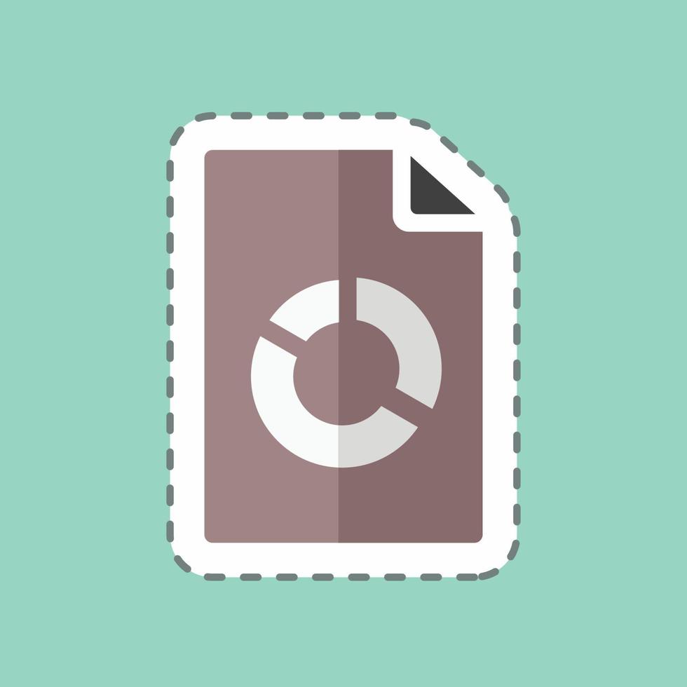 Sticker line cut Analytics. suitable for IT Services symbol. simple ...