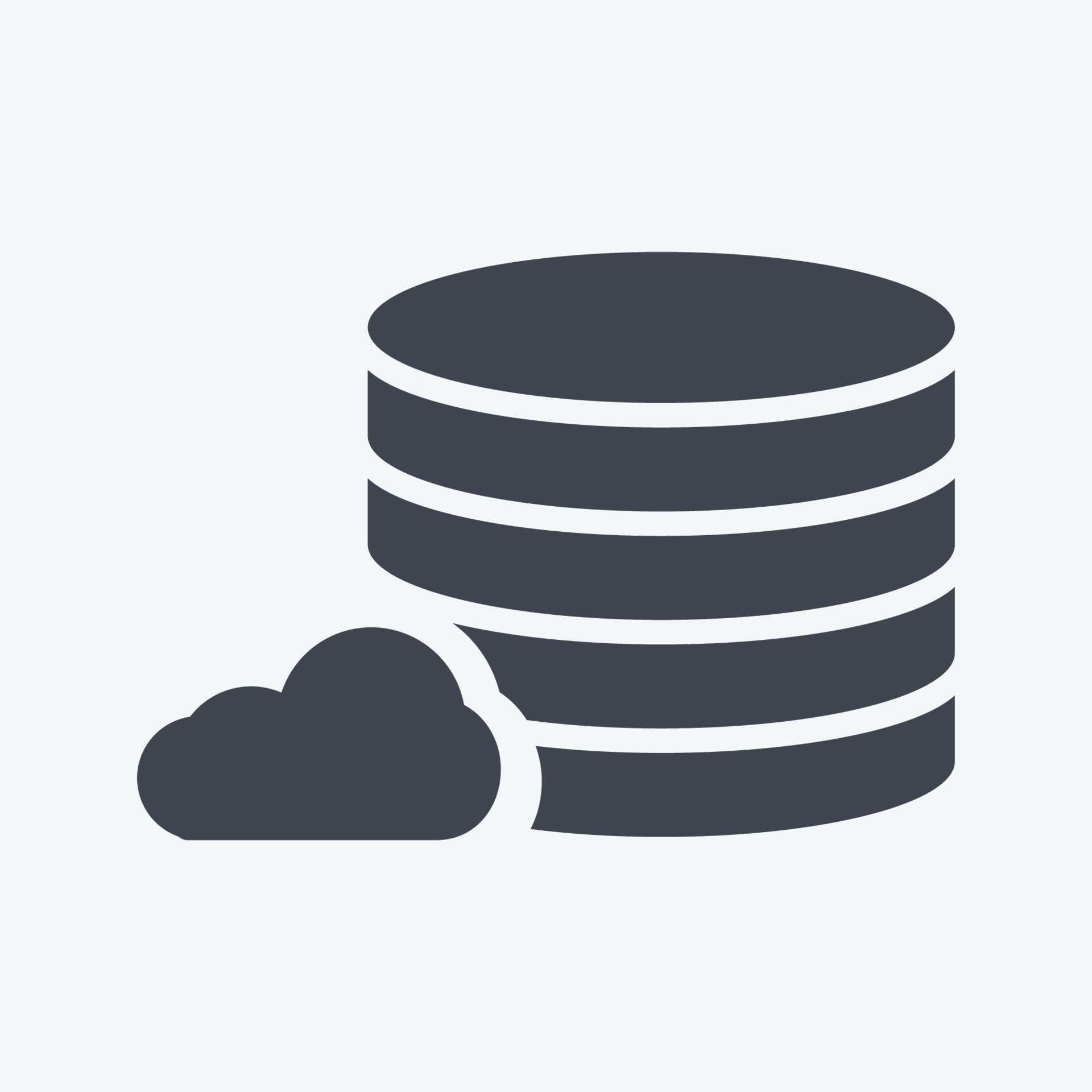 Icon Database Management. suitable for IT Services symbol. glyph style ...