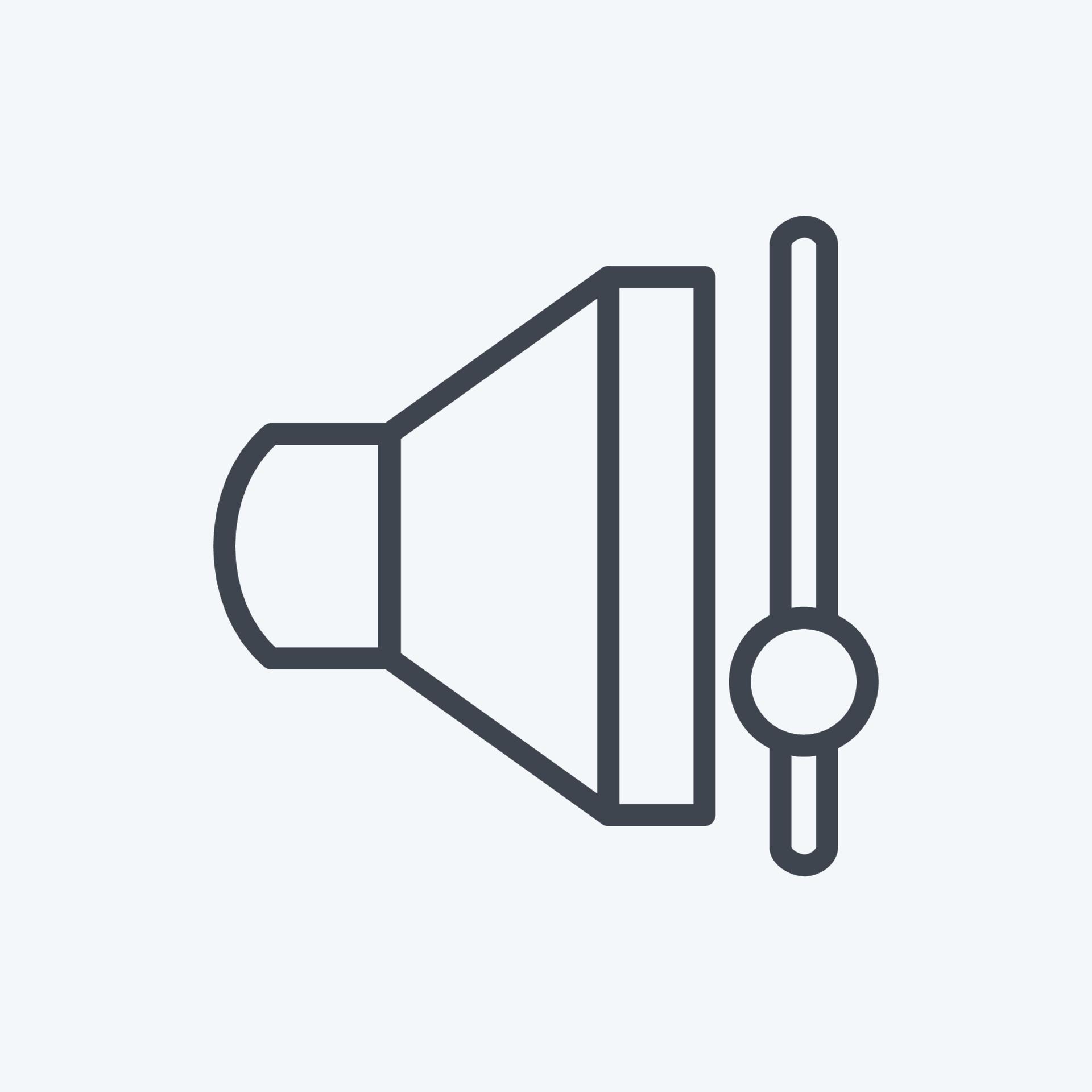 Icon Volume Control. suitable for web interface symbol. line style ...