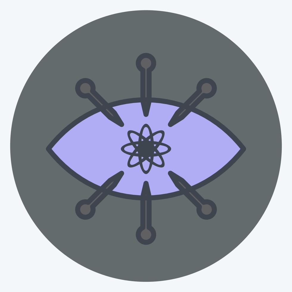 Icon Observation Suitable For Data Analytics Symbol Color Mate Style Simple Design Editable