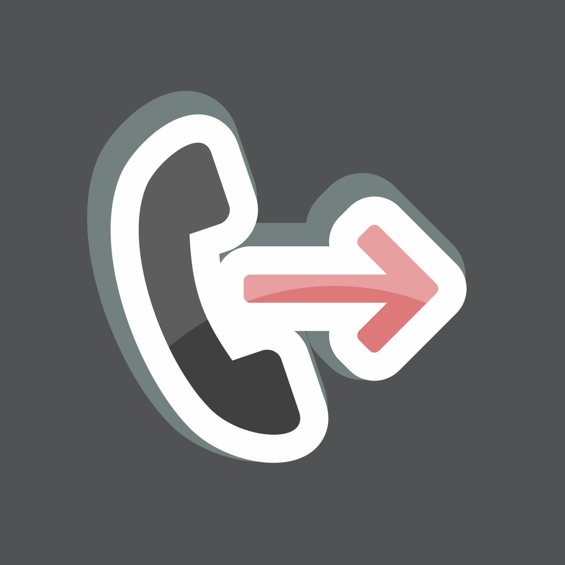 Sticker Call Forwarding Suitable For Mobile Apps Symbol Simple Design Editable Design