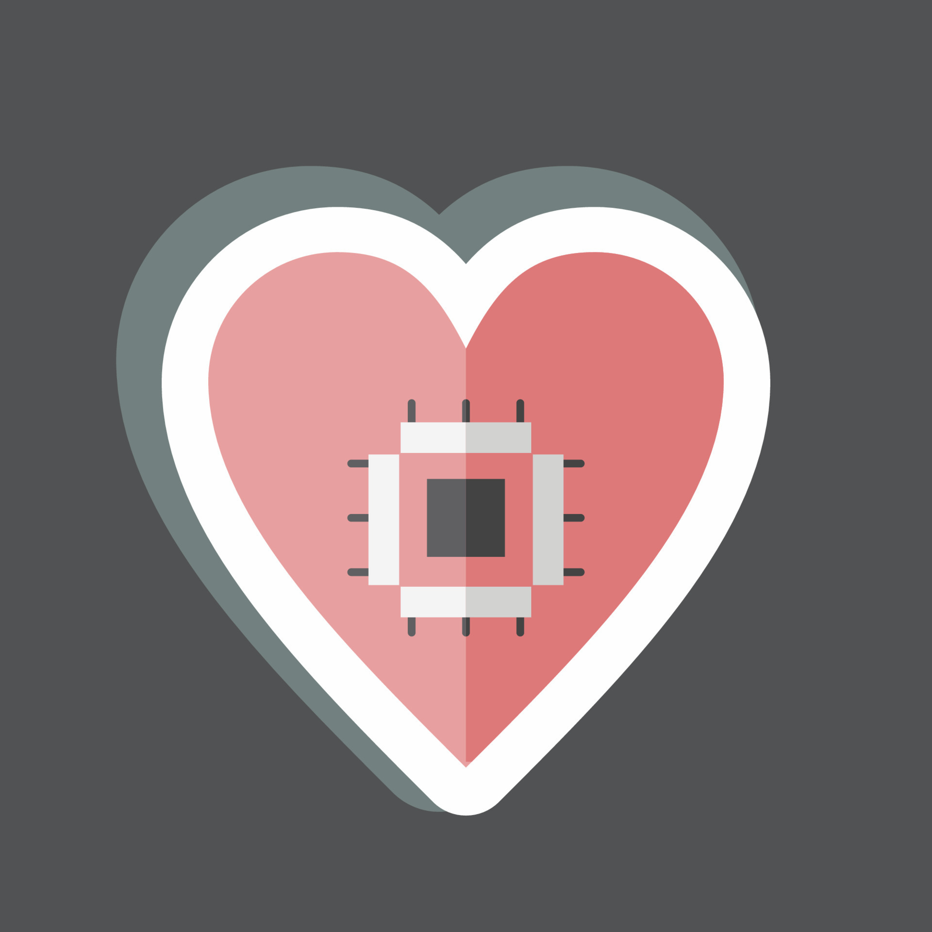 Sticker Affective Computing Suitable For Data Analytics Symbol Simple