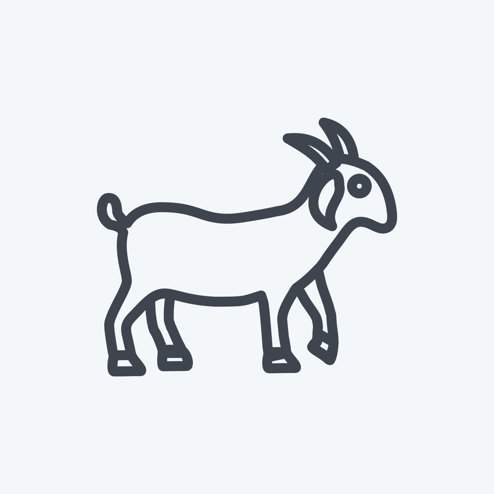Icon Goat. suitable for Garden symbol. line style. simple design ...