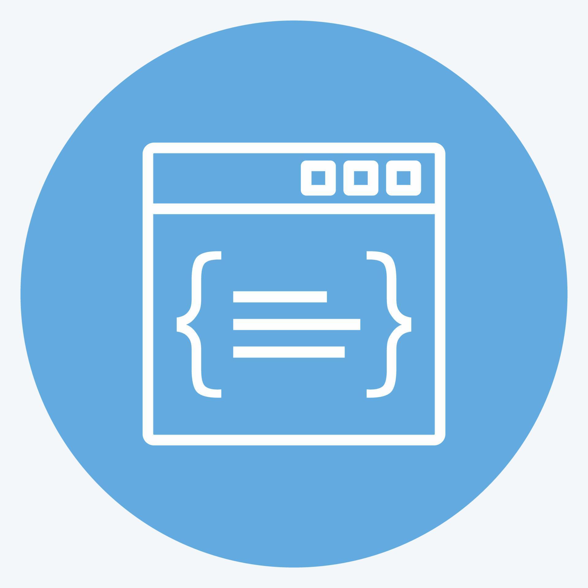 Icon Code. suitable for Programming symbol. blue eyes style. simple ...