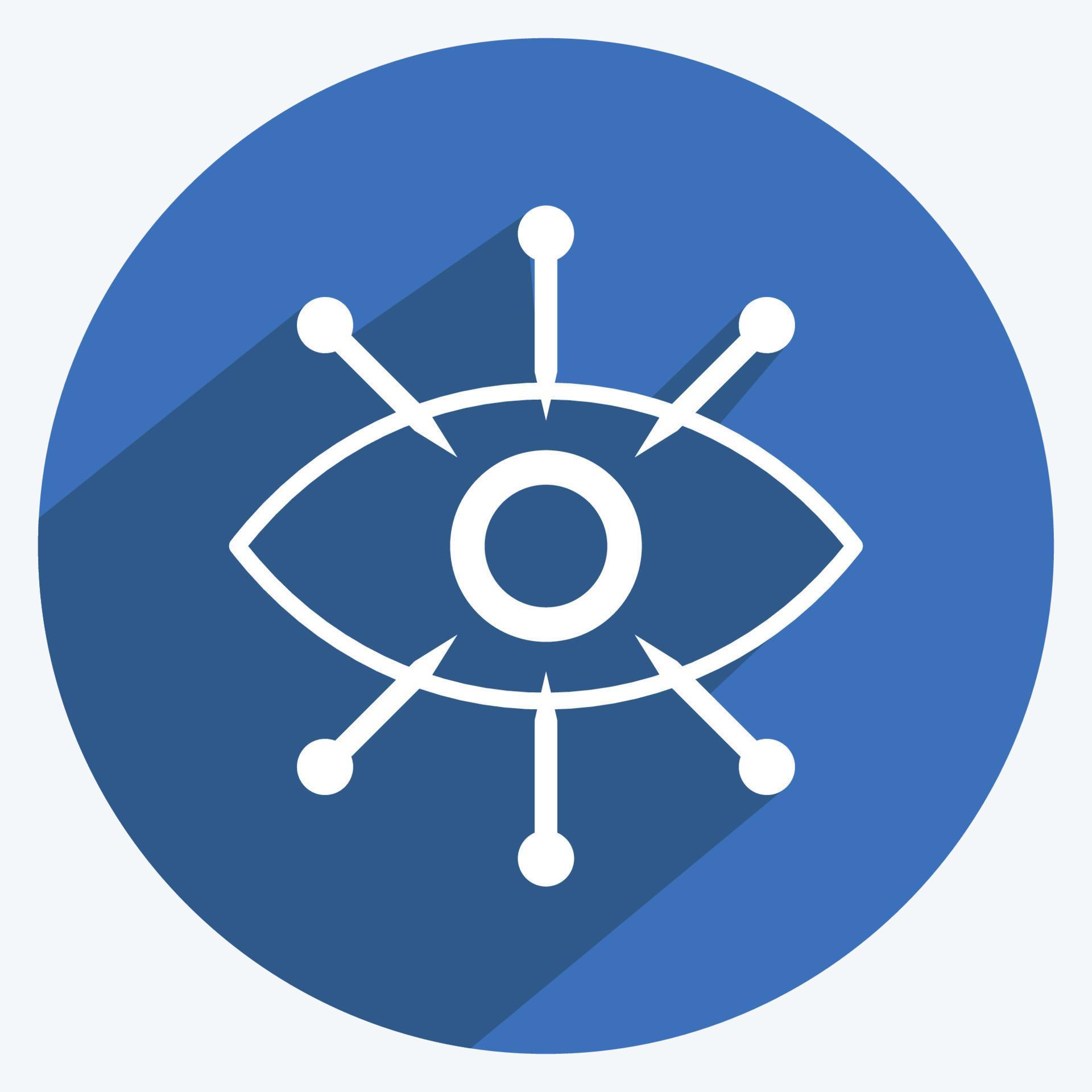 Icon Data Visualization Suitable For Data Analytics Symbol Long Shadow Style Simple Design