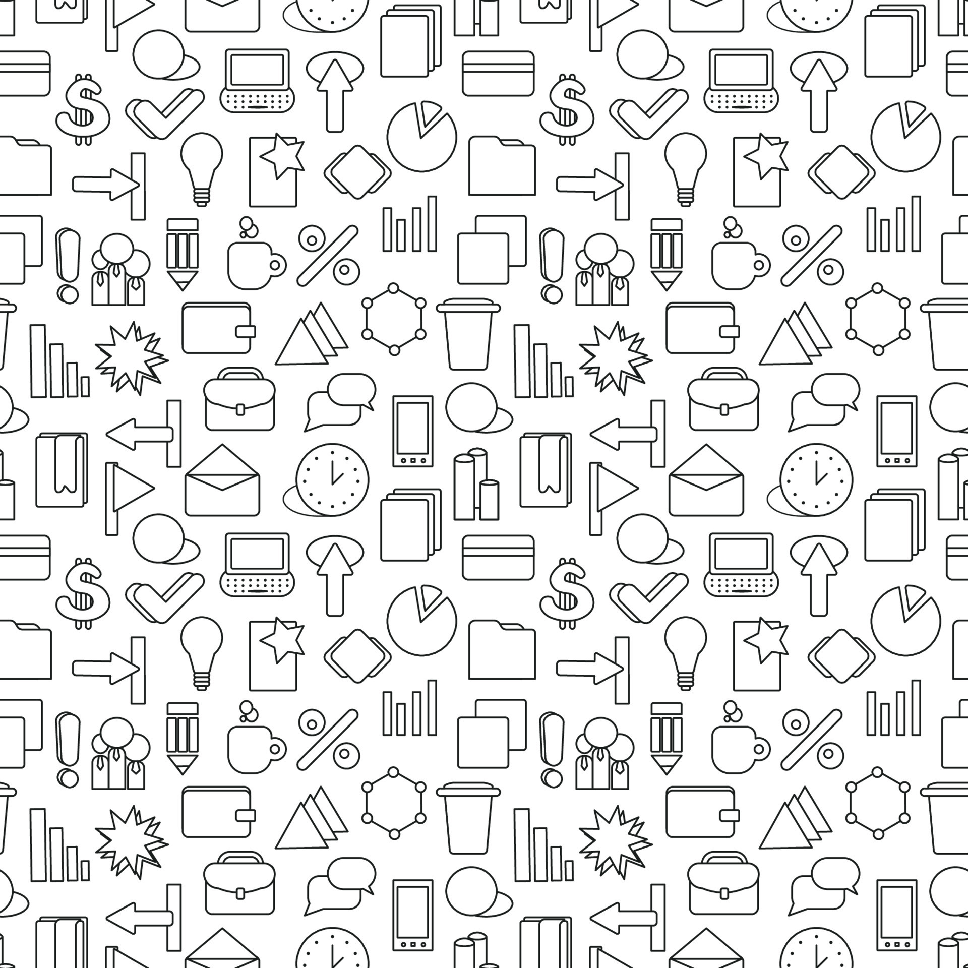 Different Line Style Icons Seamless Pattern Bussines Managment different-line-style-icons-seamless-pattern-bussines-managment