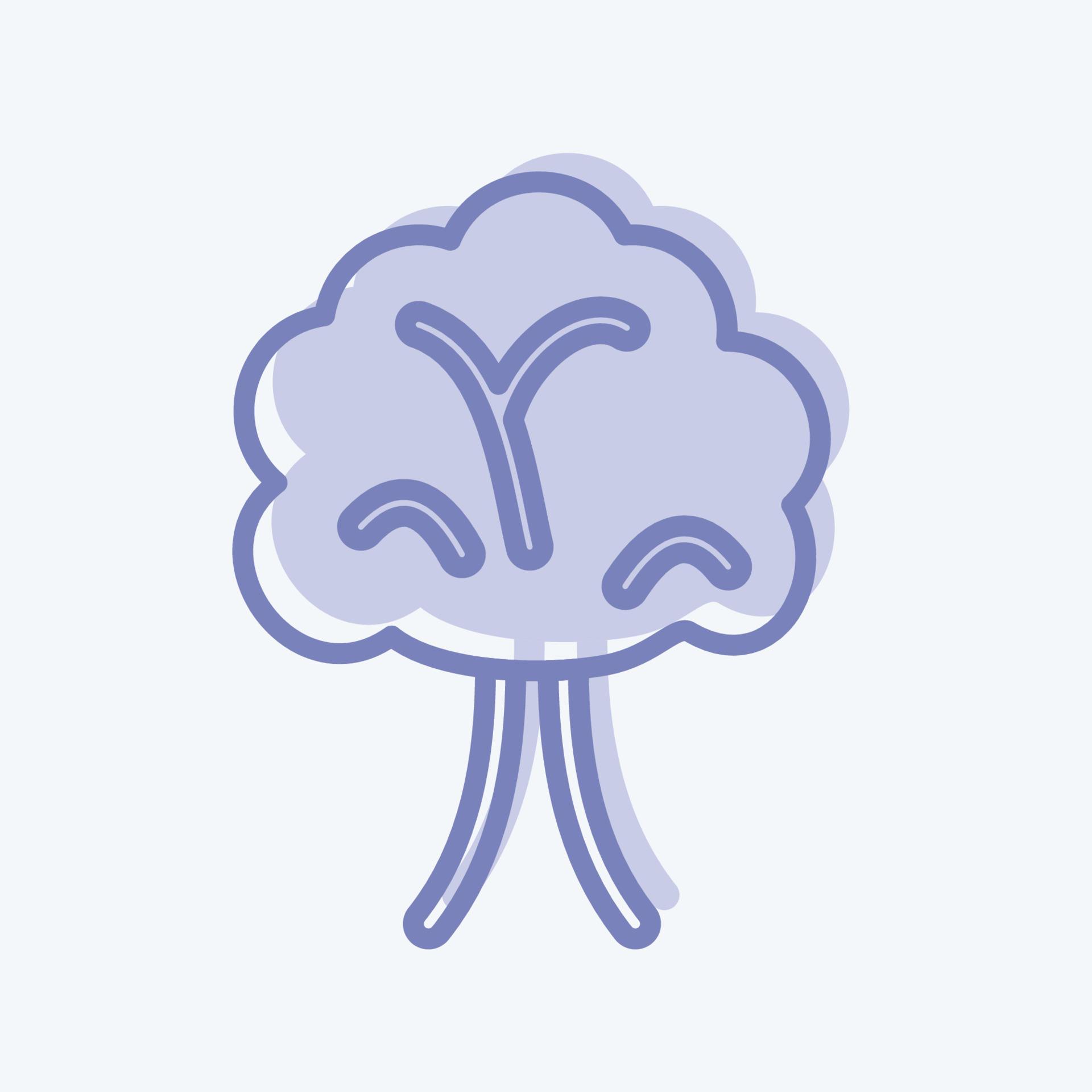 Icon Tree. suitable for garden symbol. two tone style. simple design ...