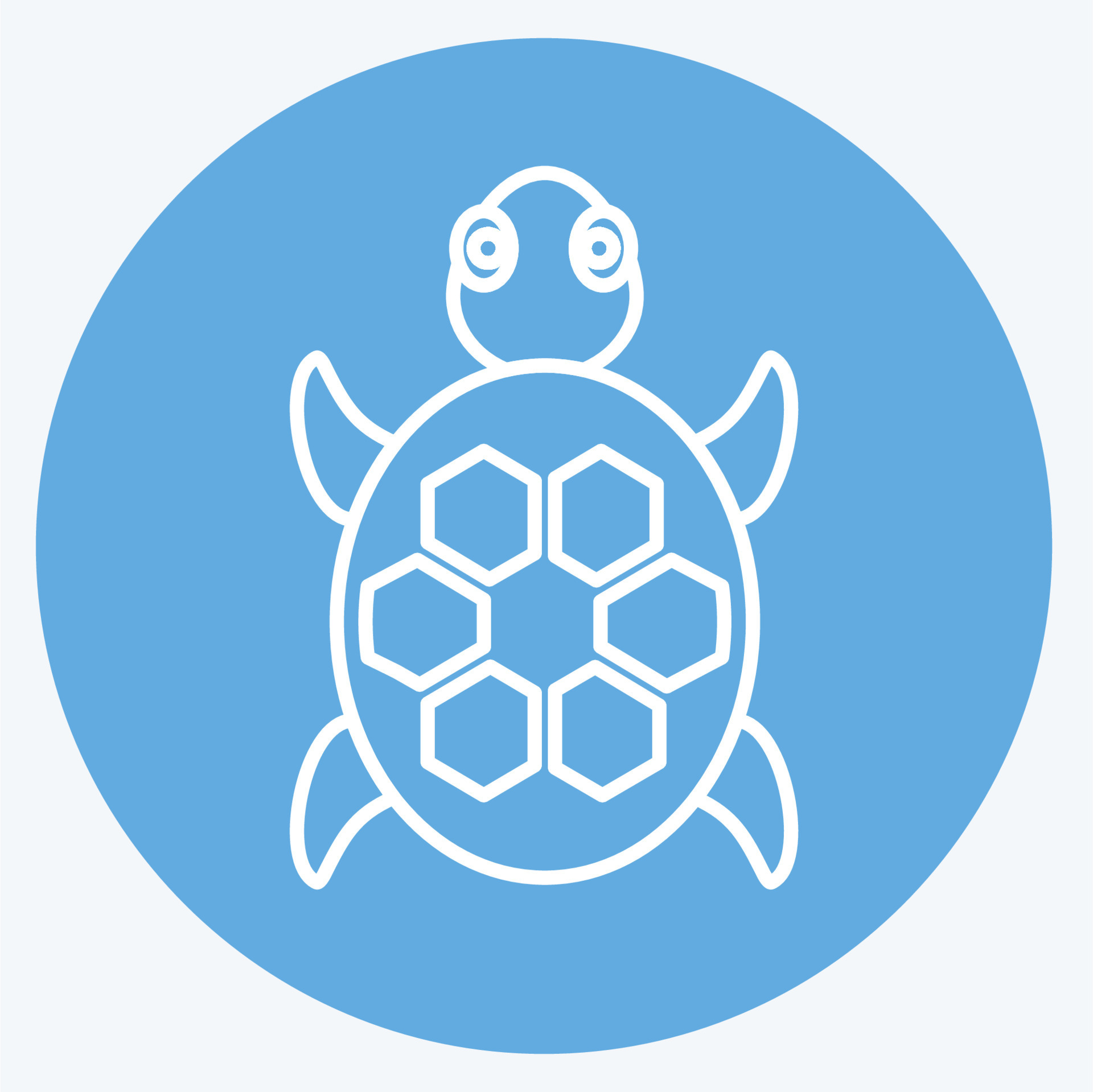 Icon Turtle. suitable for animal symbol. blue eyes style. simple design ...