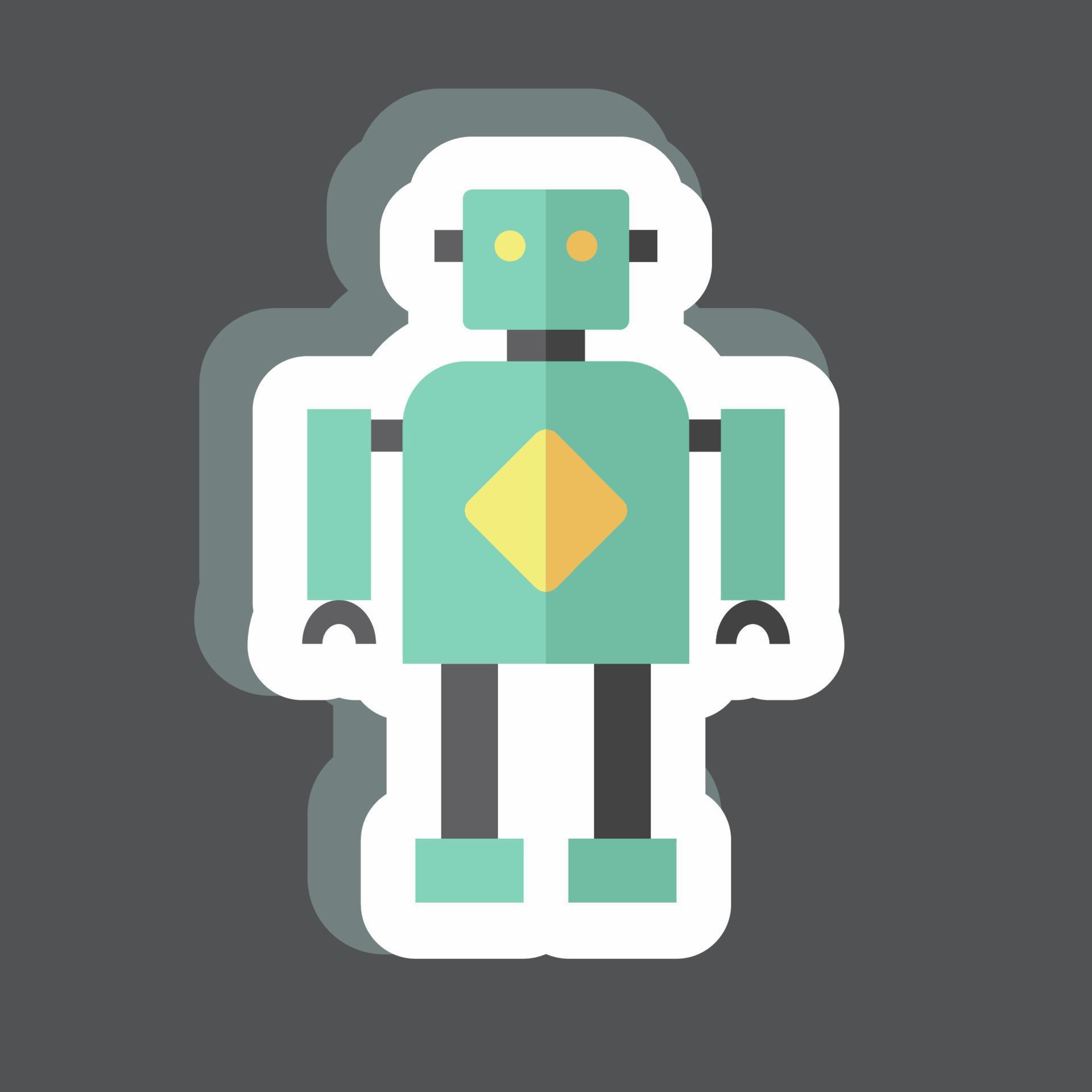 Sticker Robotics. suitable for data analytics symbol. simple design ...