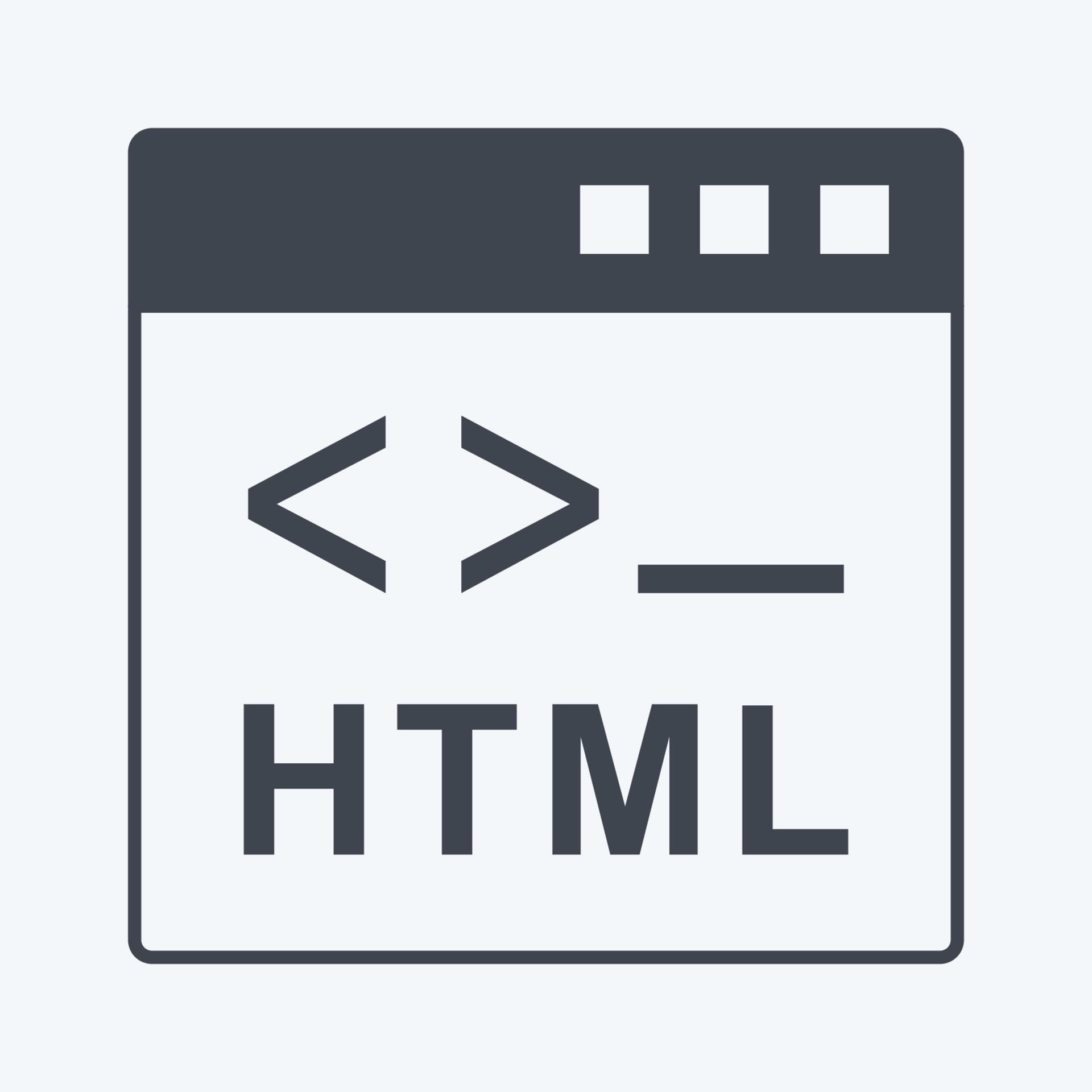 Icon HTML. suitable for Programming symbol. glyph style. simple design ...
