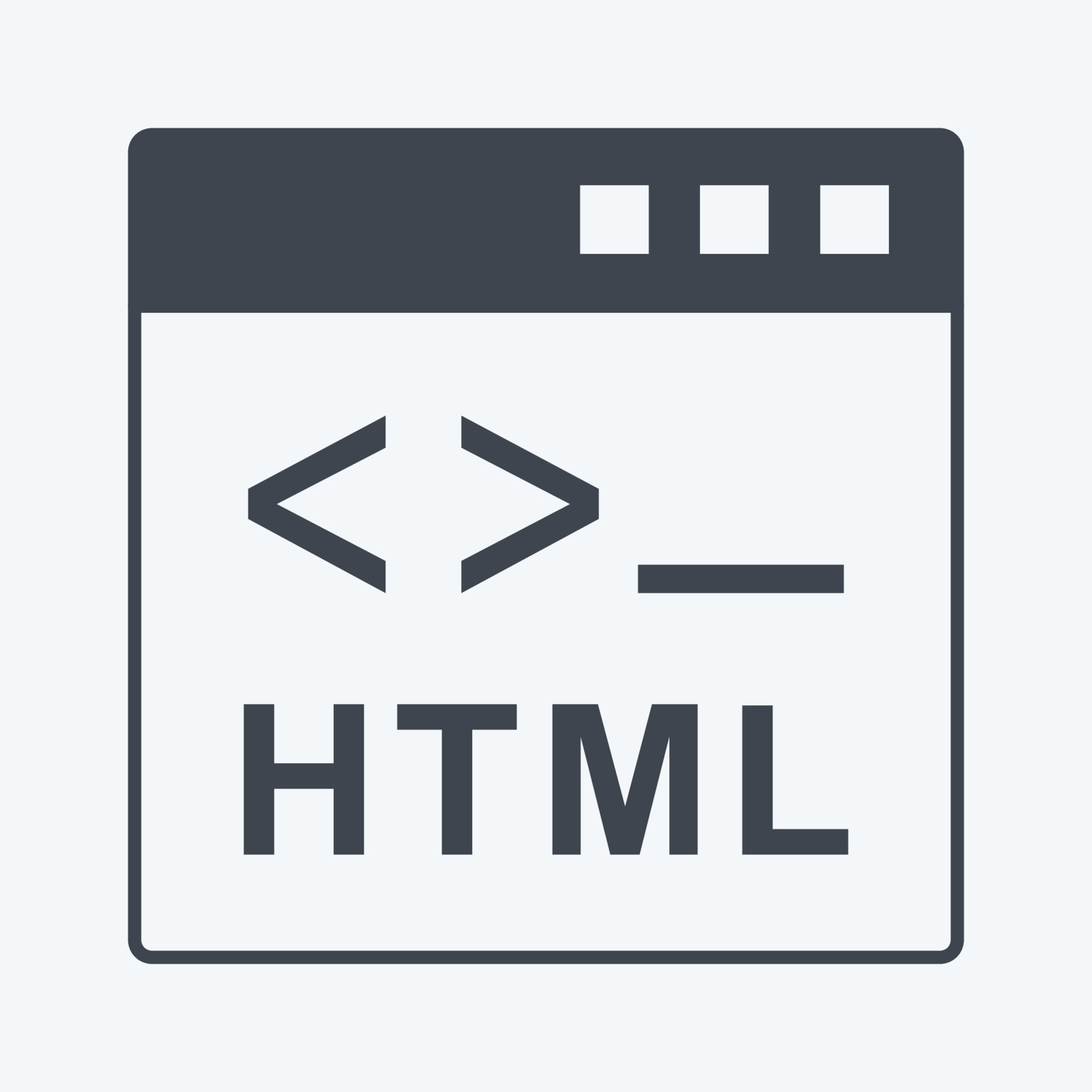 Icon Html Suitable For Programming Symbol Glyph Style Simple Design Editable Design Template