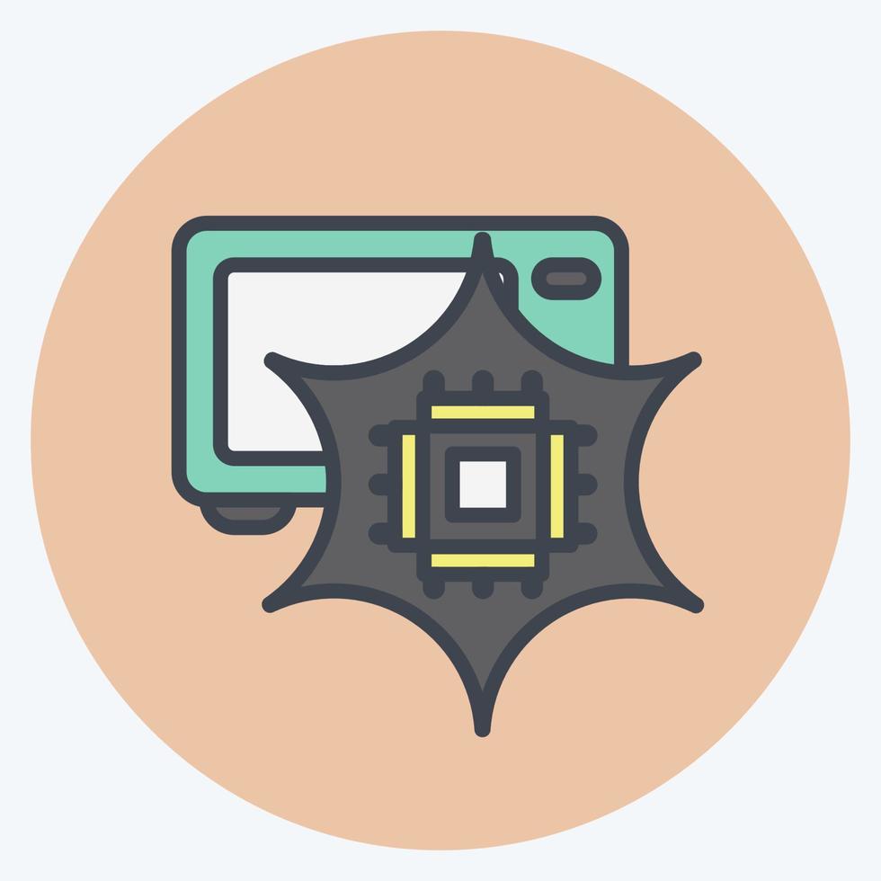 Icon Neural Engineering Suitable For Data Analytics Symbol Color Mate