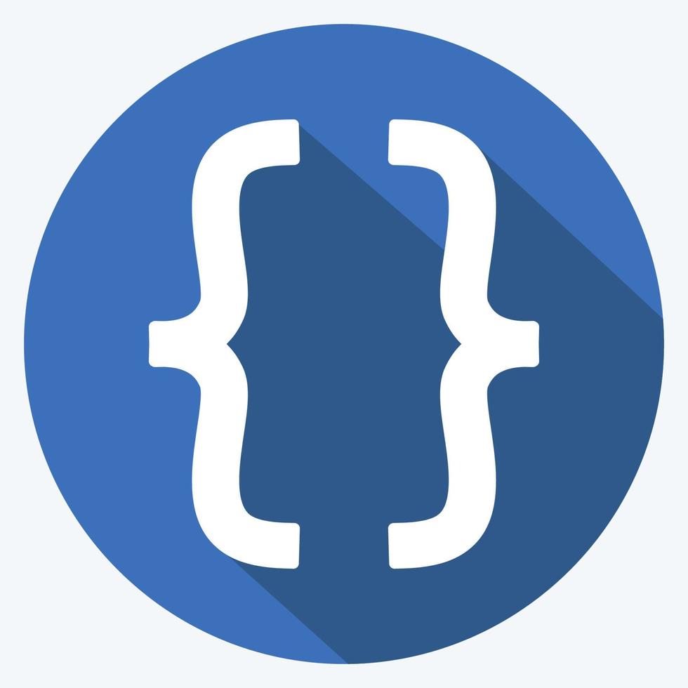 Icon Developer options. suitable for Mobile Apps symbol. long shadow ...