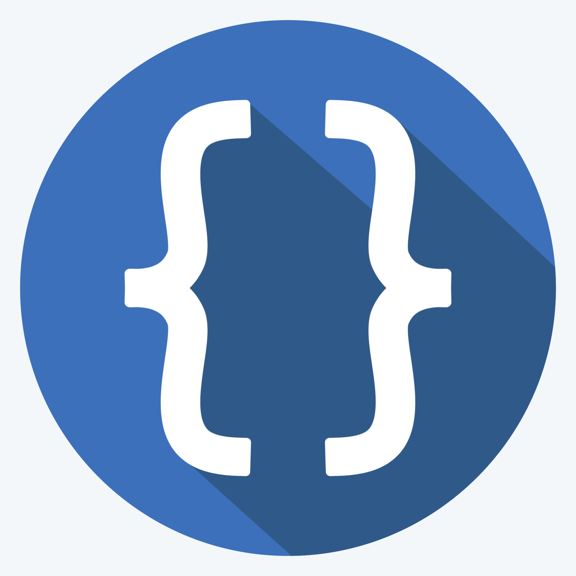 Icon Developer options. suitable for Mobile Apps symbol. long shadow ...