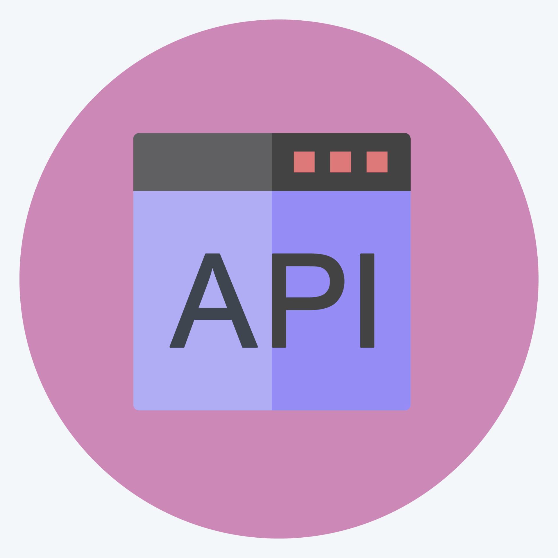 Icon API. suitable for Programming symbol. flat style. simple design ...