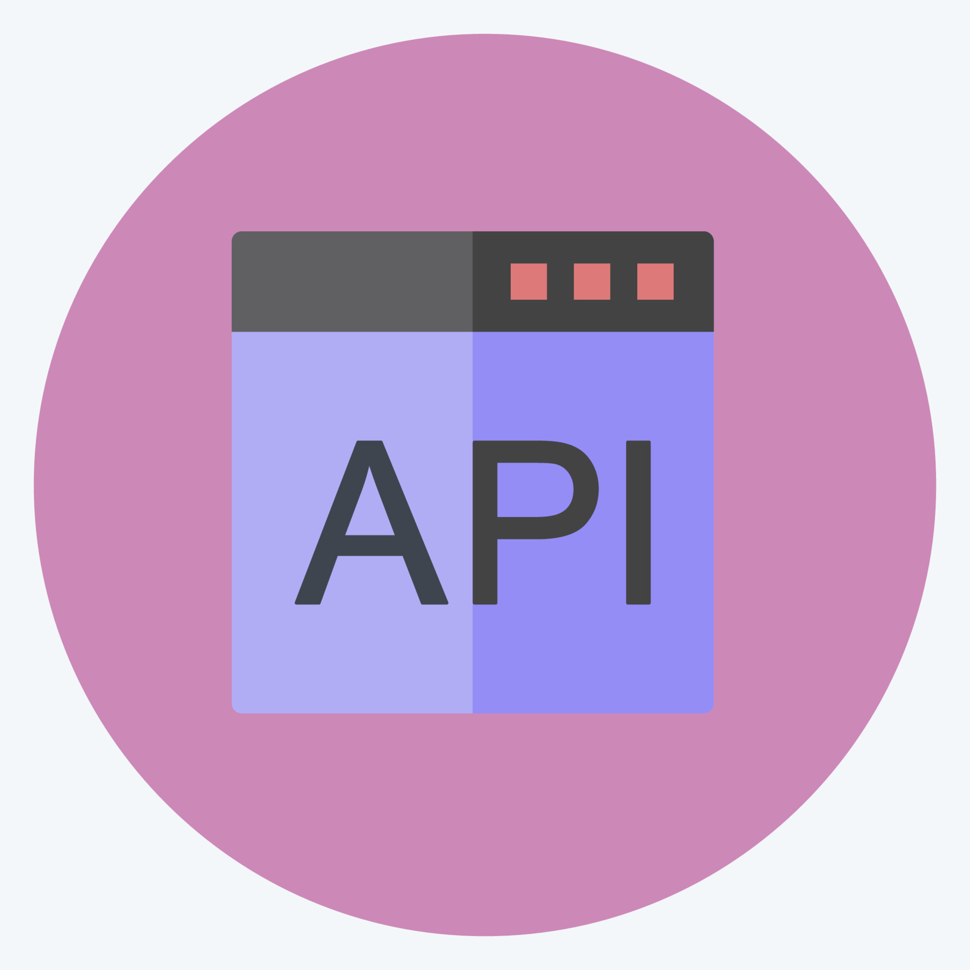 Icon API. suitable for Programming symbol. flat style. simple design ...